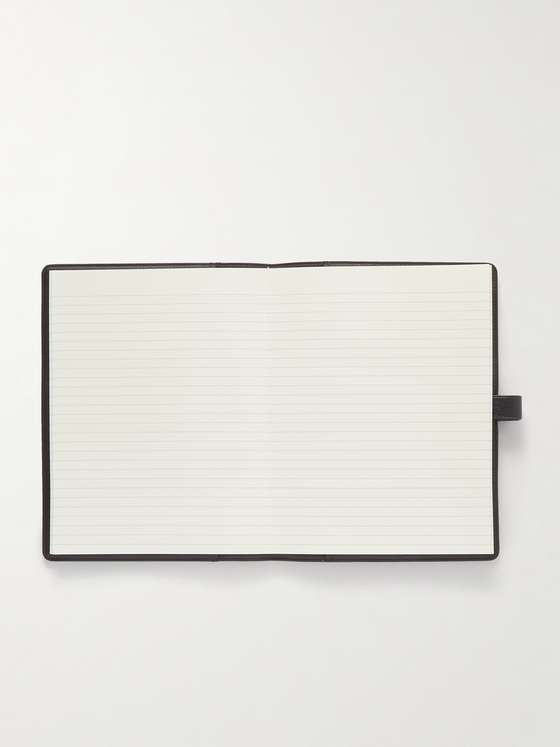 MÉTIER Leather-Trimmed Printed Canvas Notebook for Men | MR PORTER