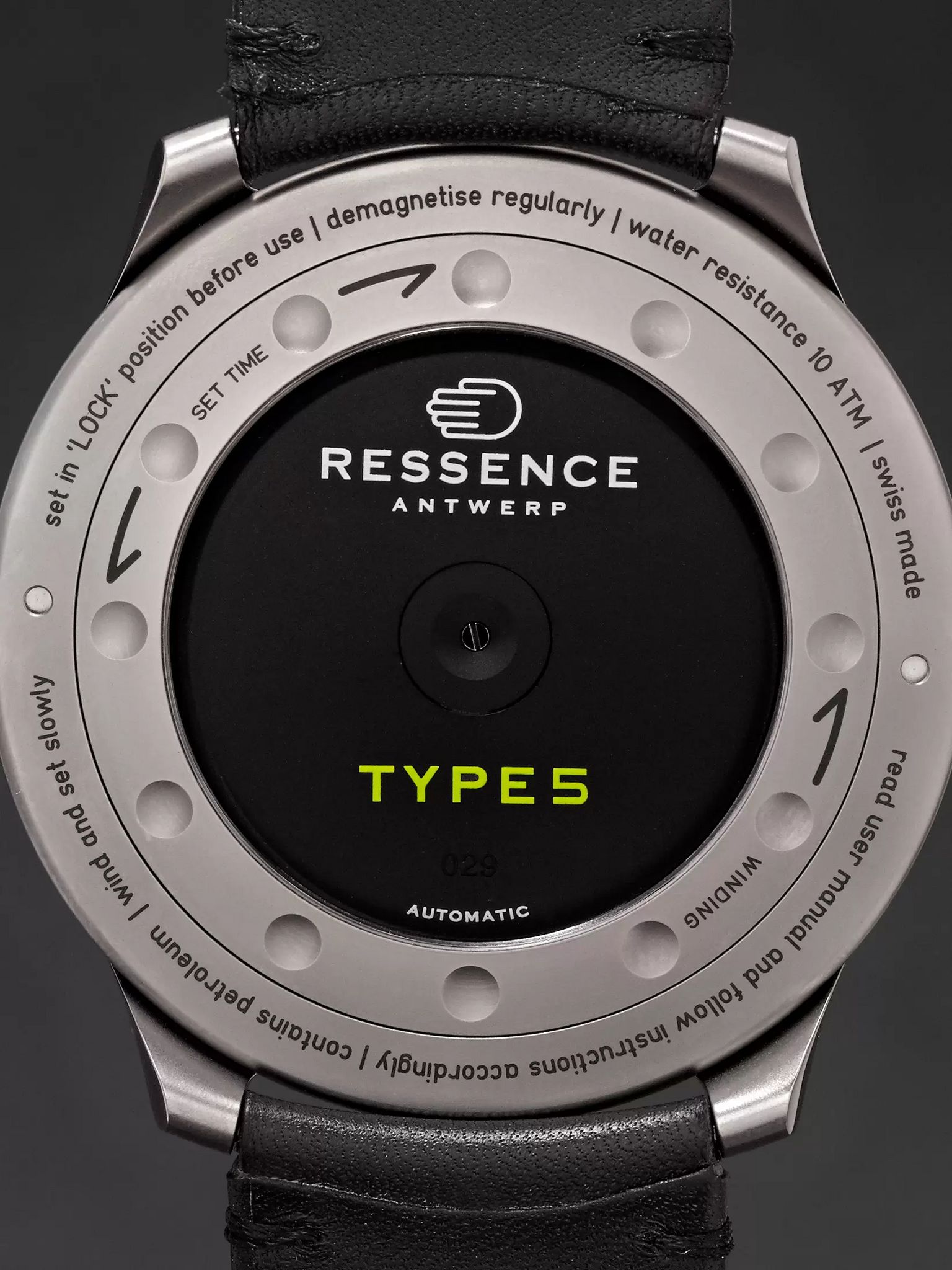 RESSENCE Type 5 Mechanical 46mm Titanium and Leather Watch, Ref. No ...