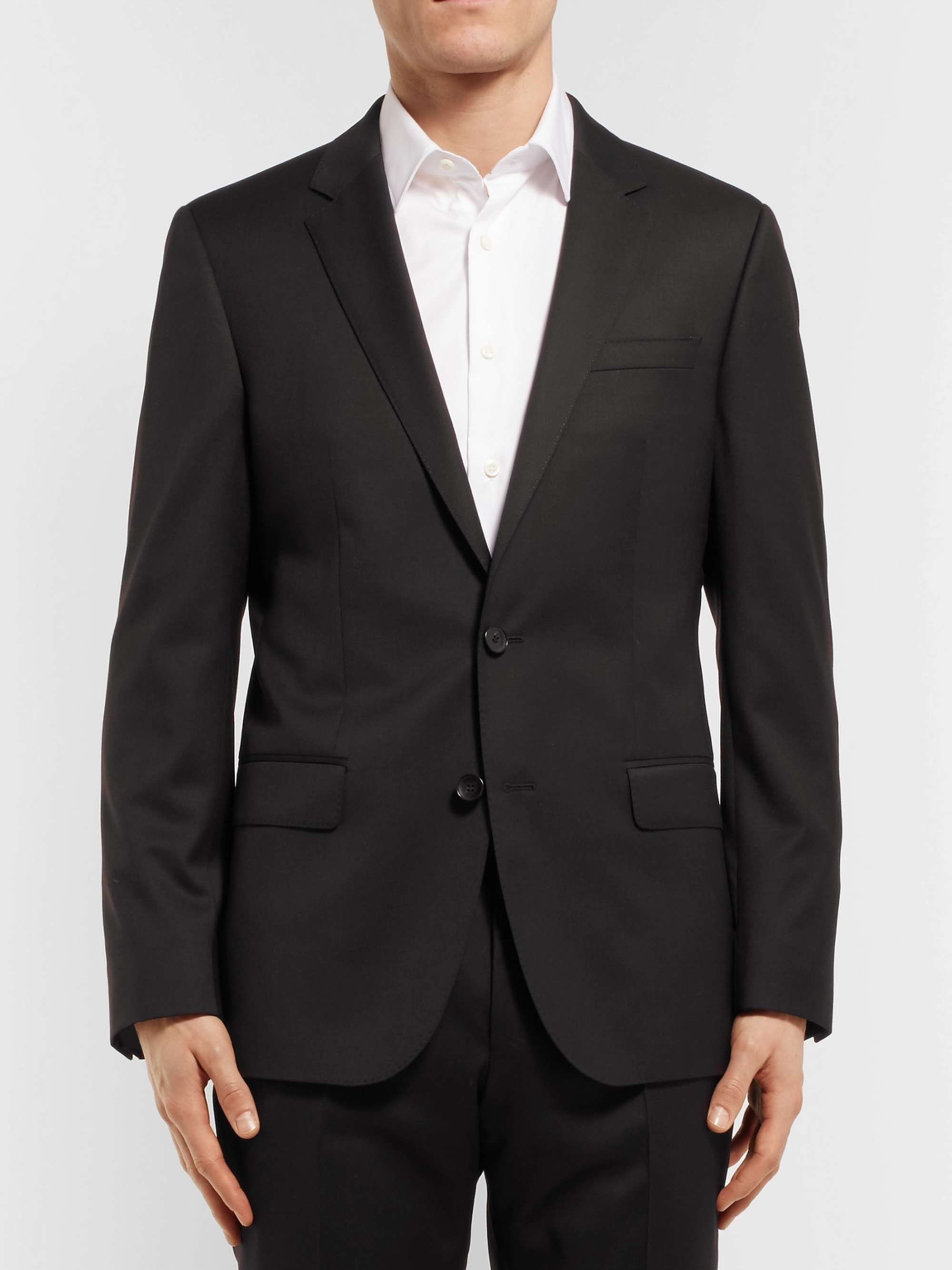 HUGO BOSS Black Hayes Slim-Fit Super 120s Virgin Wool Suit Jacket MR ...