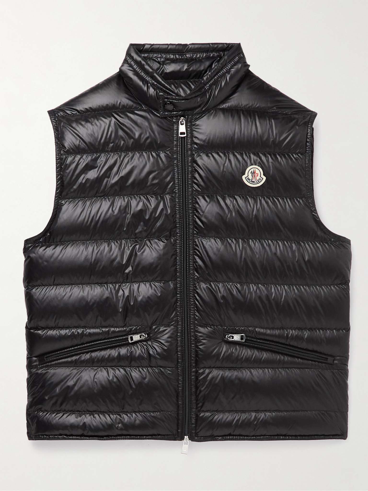 MONCLER Gui Slim-Fit Logo-Appliquéd Quilted Shell Down Gilet for Men ...