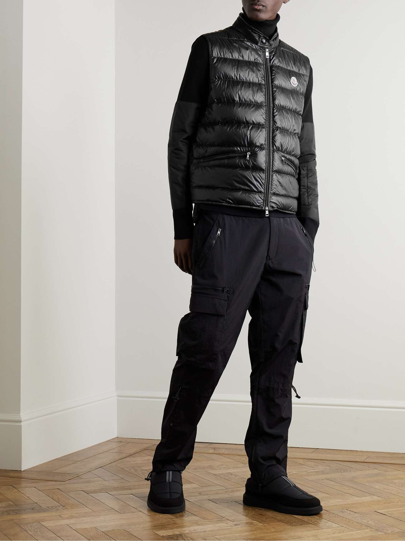 MONCLER Gui Slim-Fit Logo-Appliquéd Quilted Shell Down Gilet for Men ...