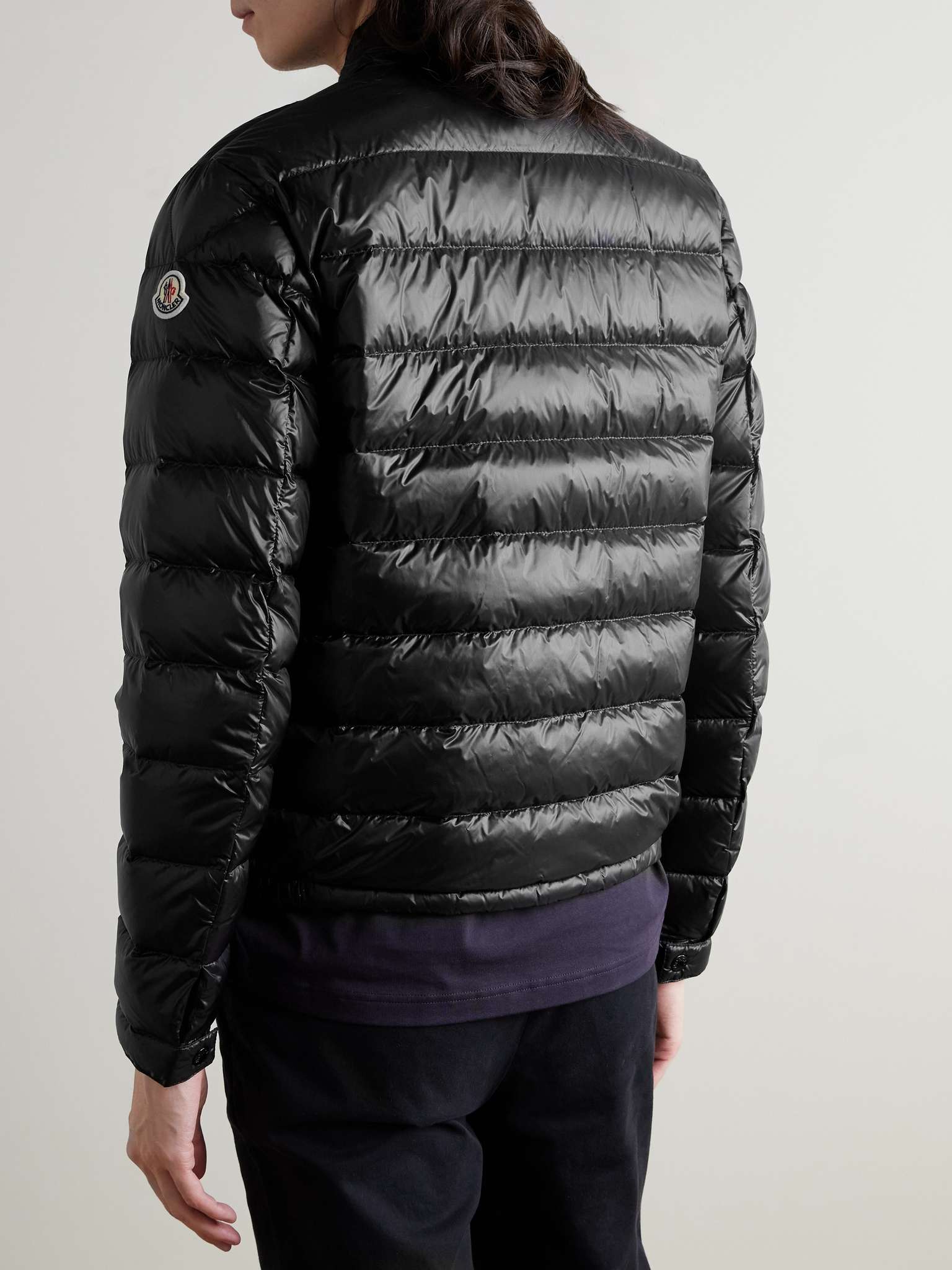 MONCLER Acorus Logo-Appliquéd Quilted Glossed-Shell Down Jacket for Men ...