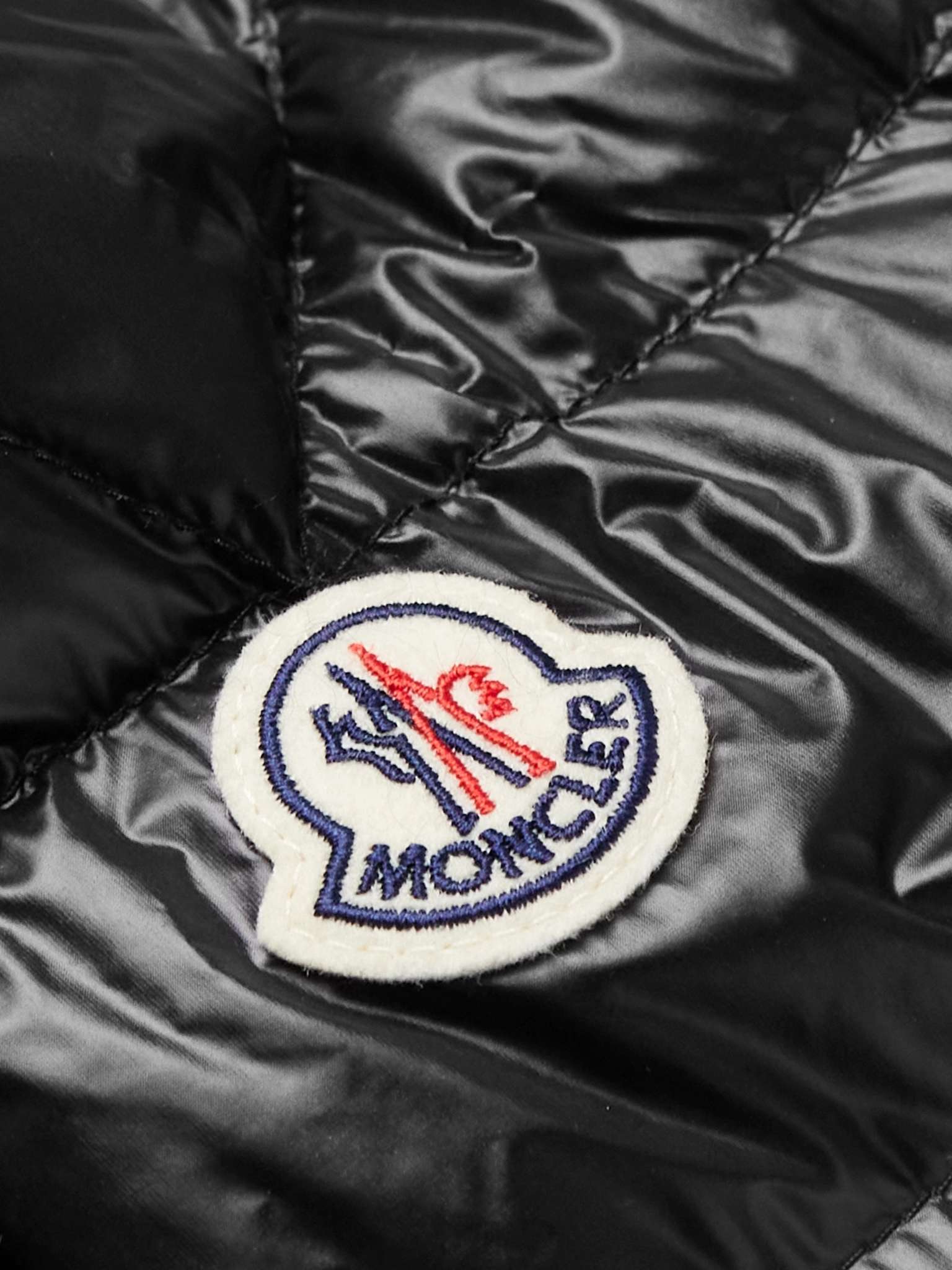 MONCLER Acorus Logo-Appliquéd Quilted Glossed-Shell Down Jacket for Men ...
