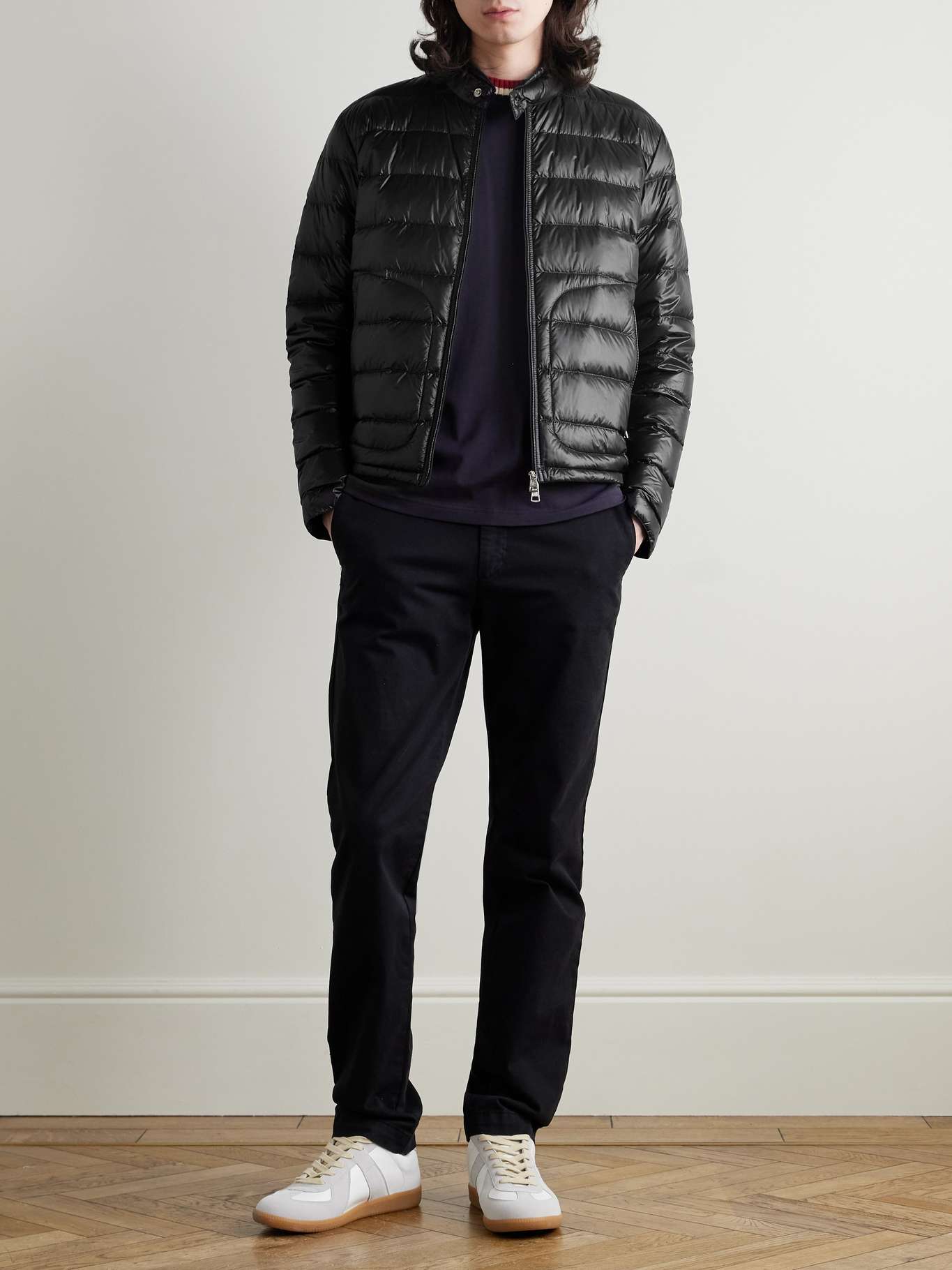 MONCLER Acorus Logo-Appliquéd Quilted Glossed-Shell Down Jacket for Men ...