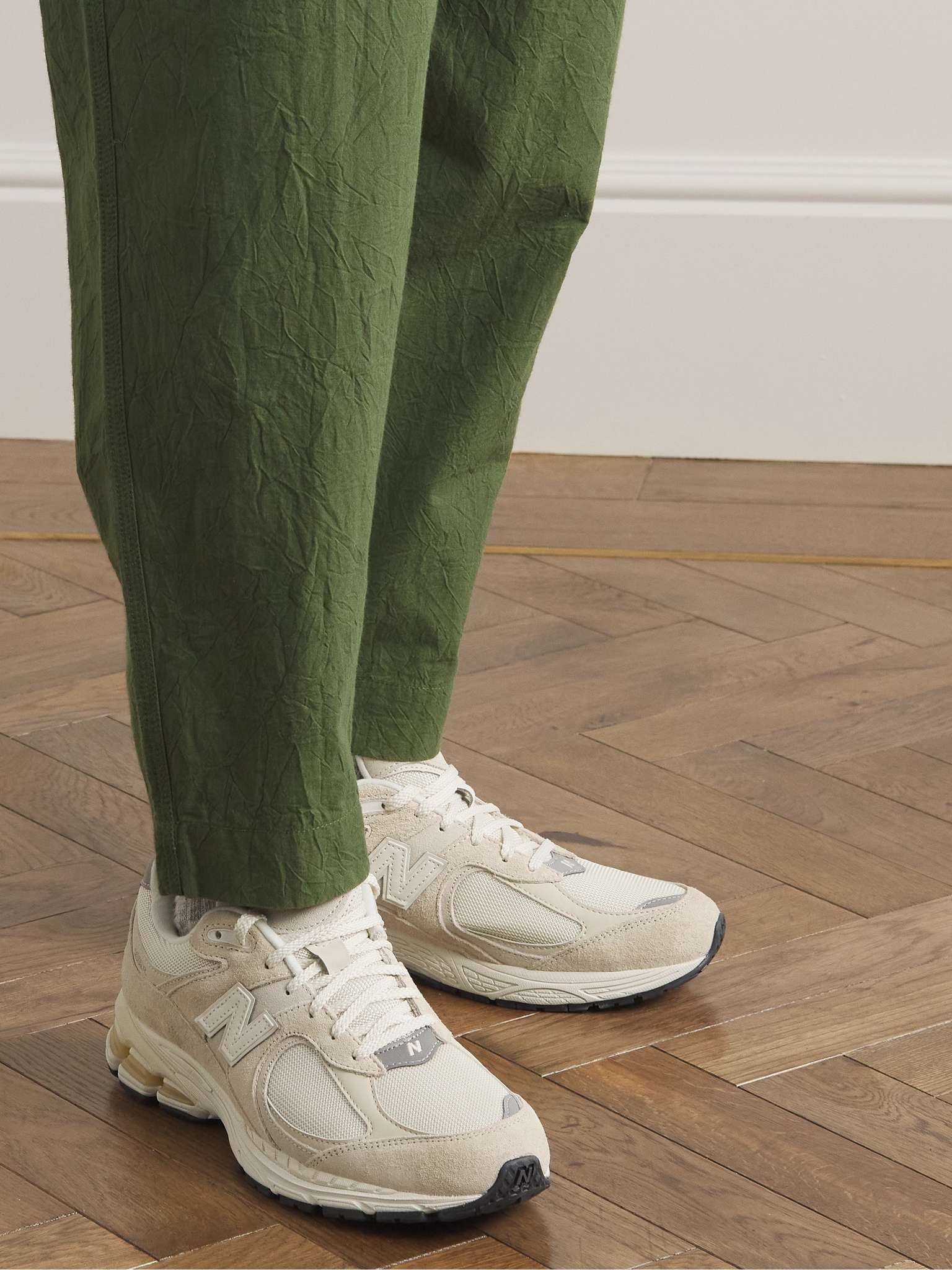 NEW BALANCE 2002R Leather-Trimmed Suede and Mesh Sneakers for Men | MR ...