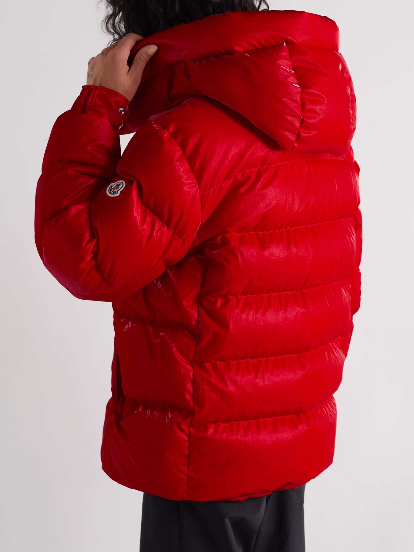 MONCLER Verdon Quilted Coated Nylon-Ripstop Down Hooded Jacket for Men ...