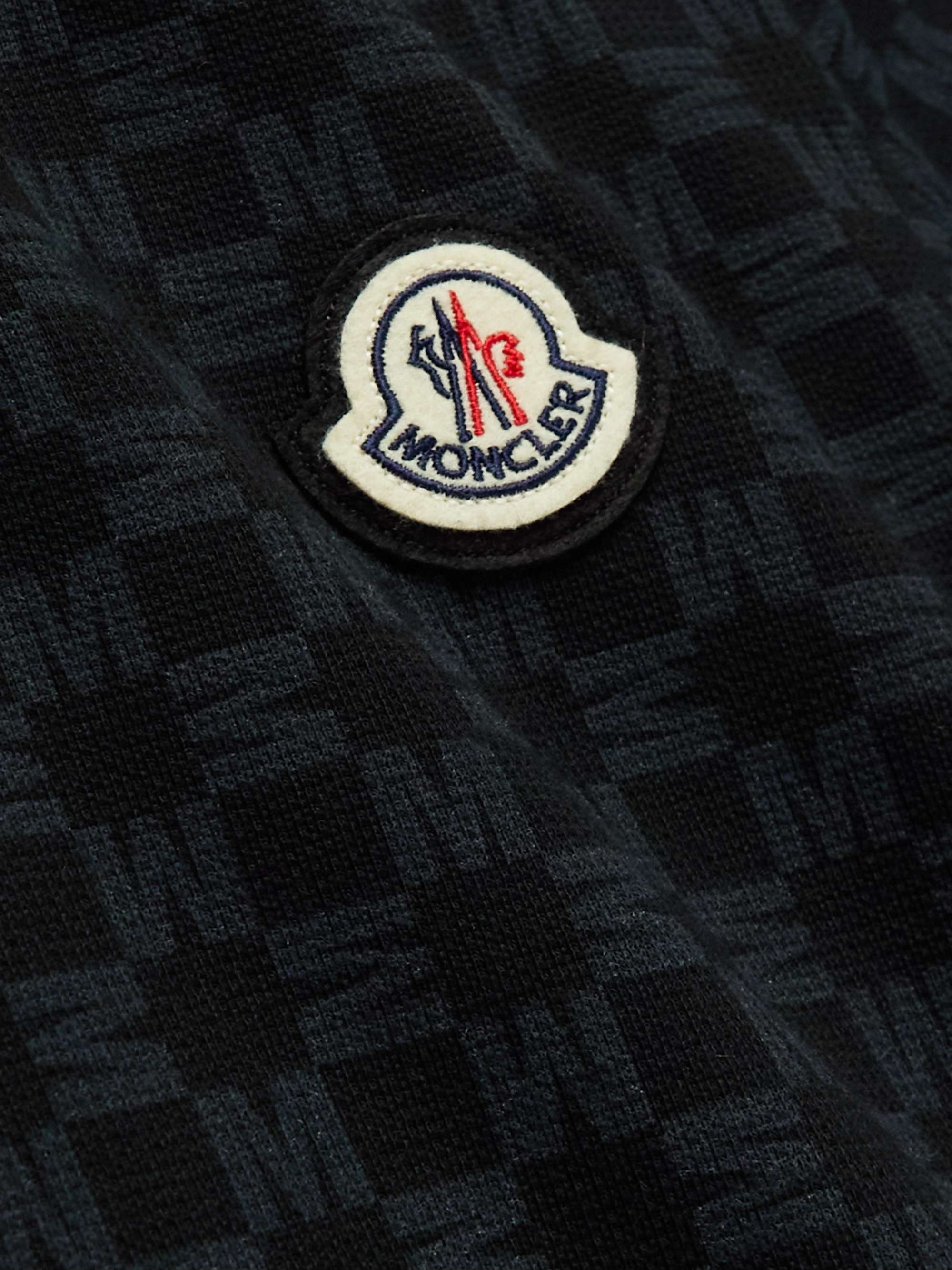 MONCLER Logo-Appliquéd Printed Cotton-Jersey Polo Shirt for Men | MR PORTER