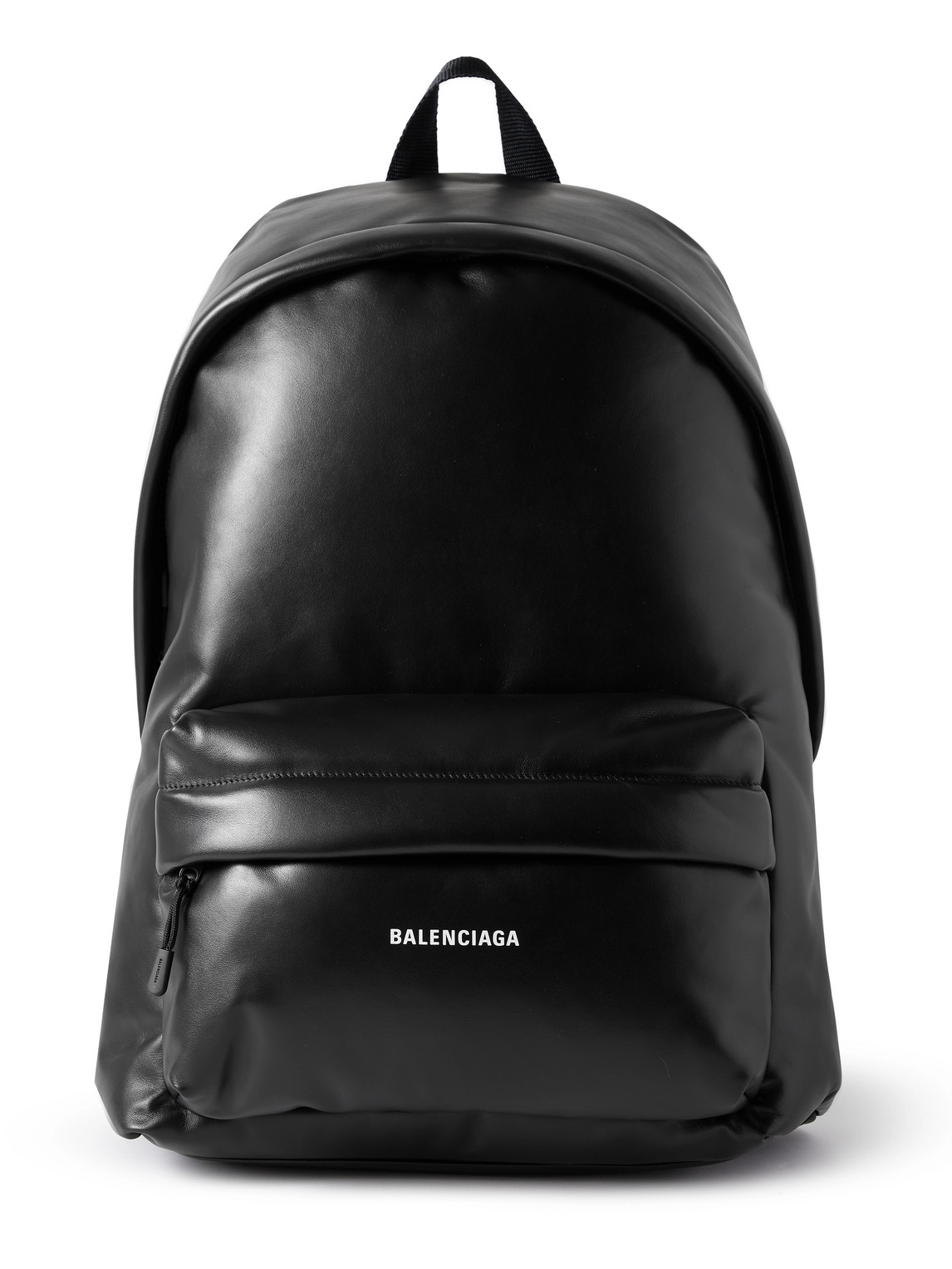 Balenciaga - Puffy Logo-Print Leather Backpack - Men - Black for Men