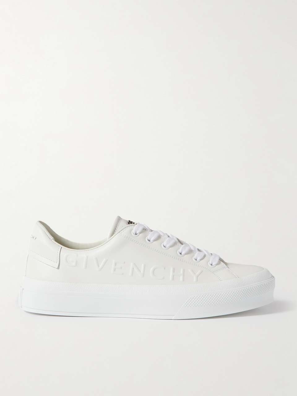 White Logo-Embossed Leather Sneakers | GIVENCHY | MR PORTER