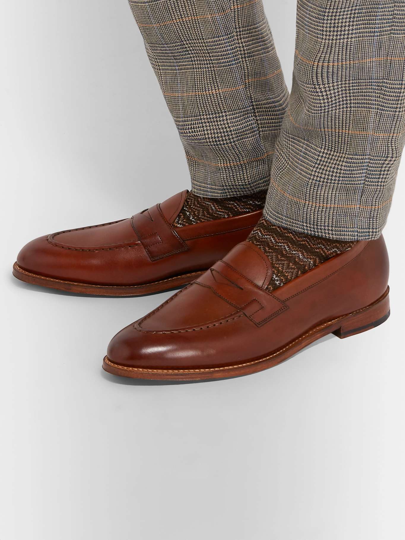 GRENSON Lloyd Leather Penny Loafers for Men | MR PORTER