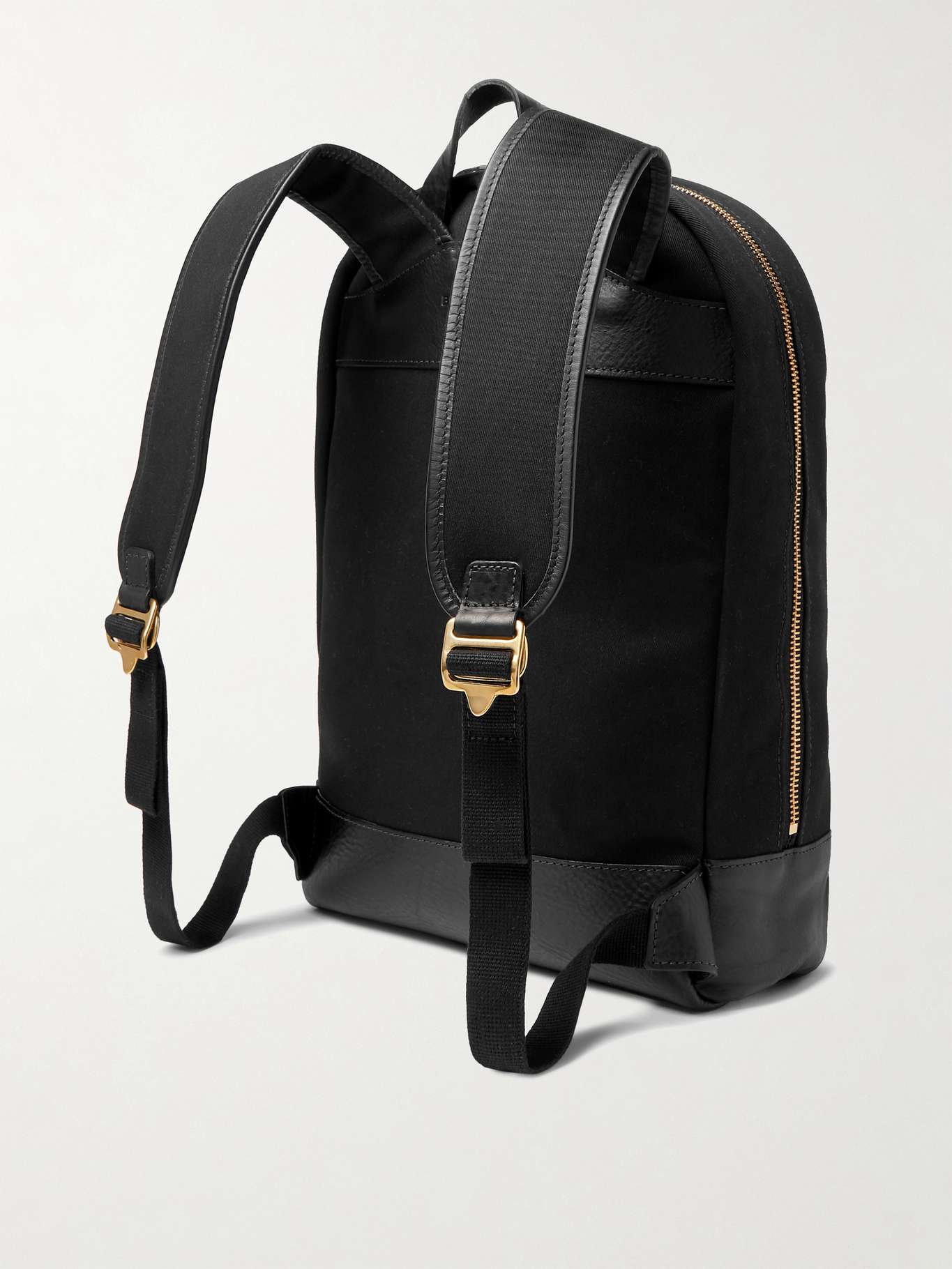 BENNETT WINCH Leather-Trimmed Cotton-Canvas Backpack for Men | MR PORTER