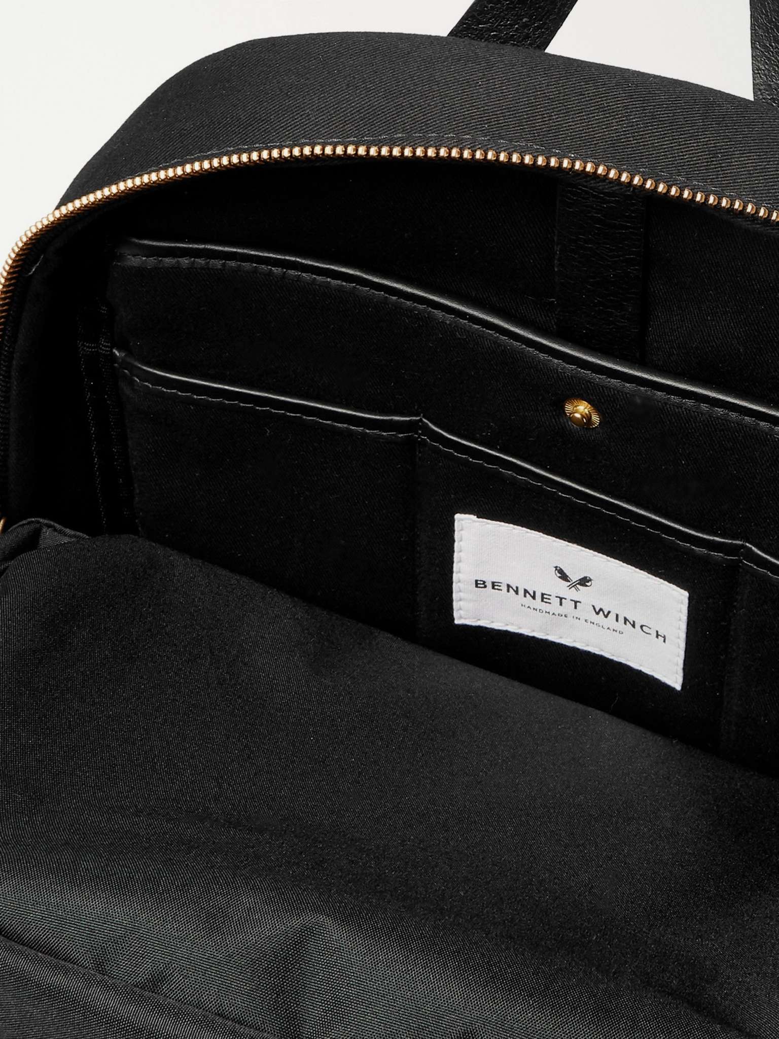 BENNETT WINCH Leather-Trimmed Cotton-Canvas Backpack for Men | MR PORTER