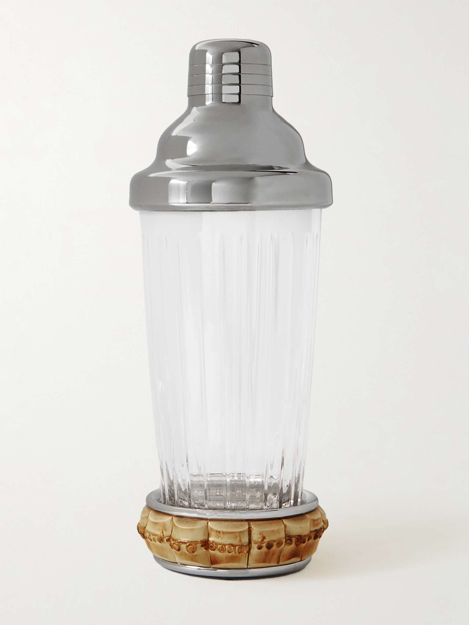 LORENZI MILANO Glass, Bamboo and Stainless Steel Cocktail Shaker for ...