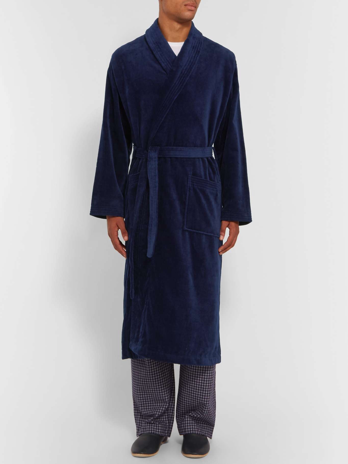 DEREK ROSE Cotton-Terry Robe for Men | MR PORTER
