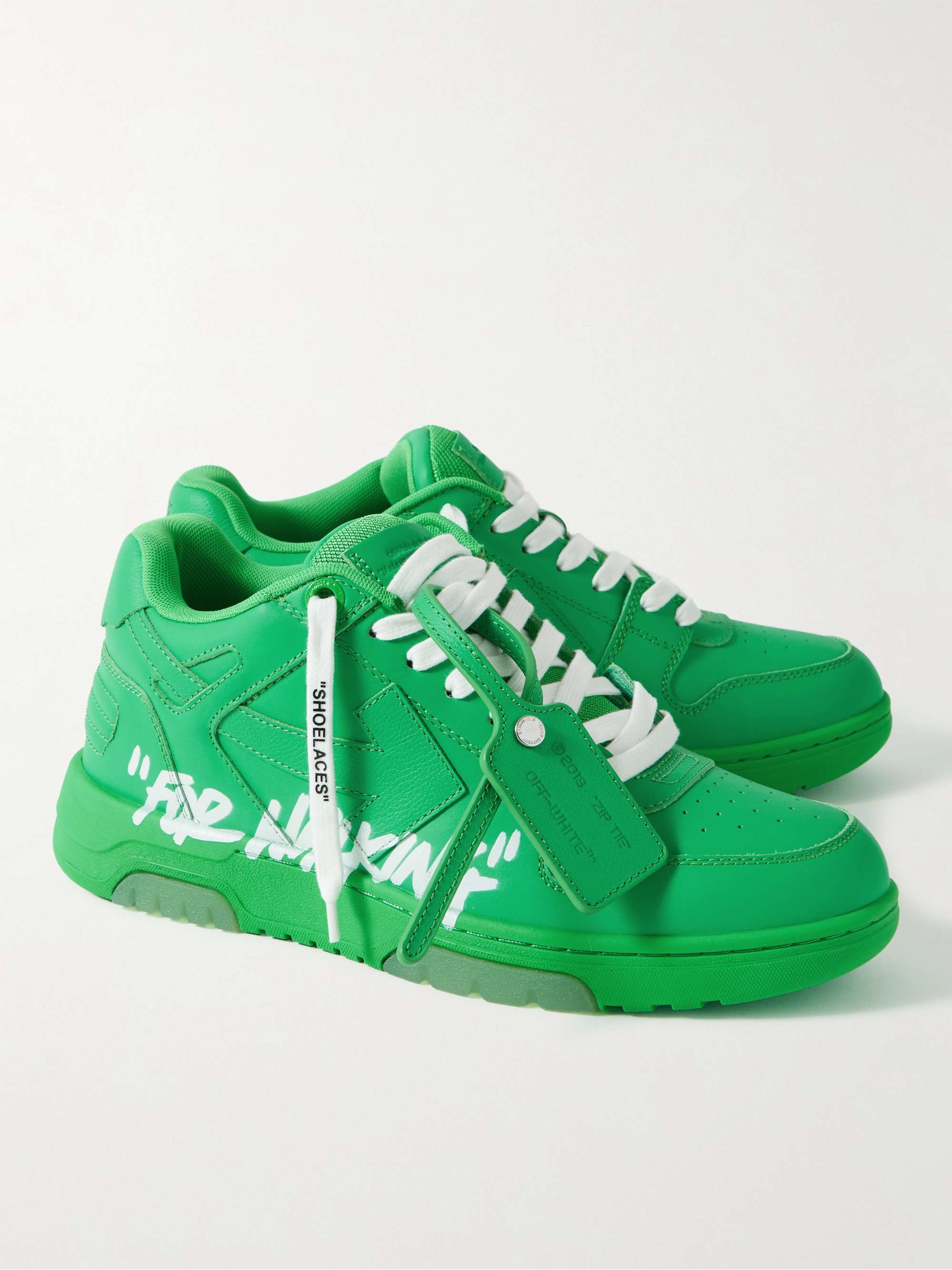 OFF-WHITE Out of Office Leather Sneakers | MR PORTER