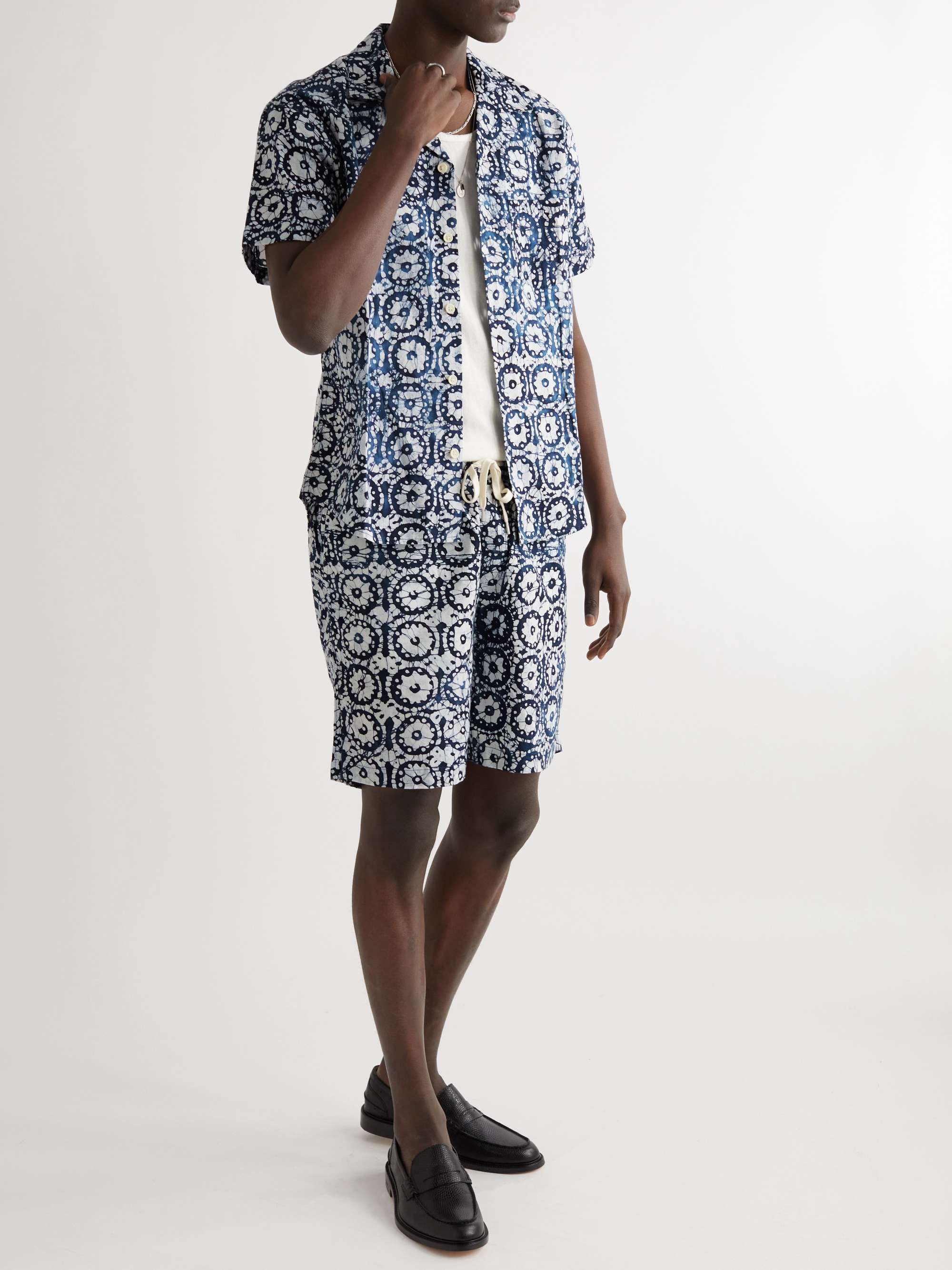 CORRIDOR Straight-Leg Printed Cotton Drawstring Shorts for Men | MR PORTER