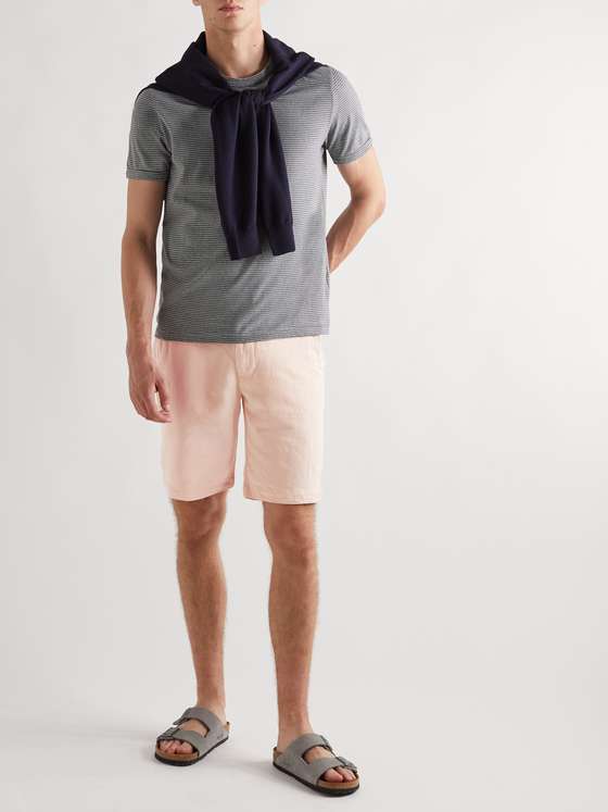 OFFICINE GÉNÉRALE Julian Straight-Leg Belted Lyocell, Linen and Cotton ...