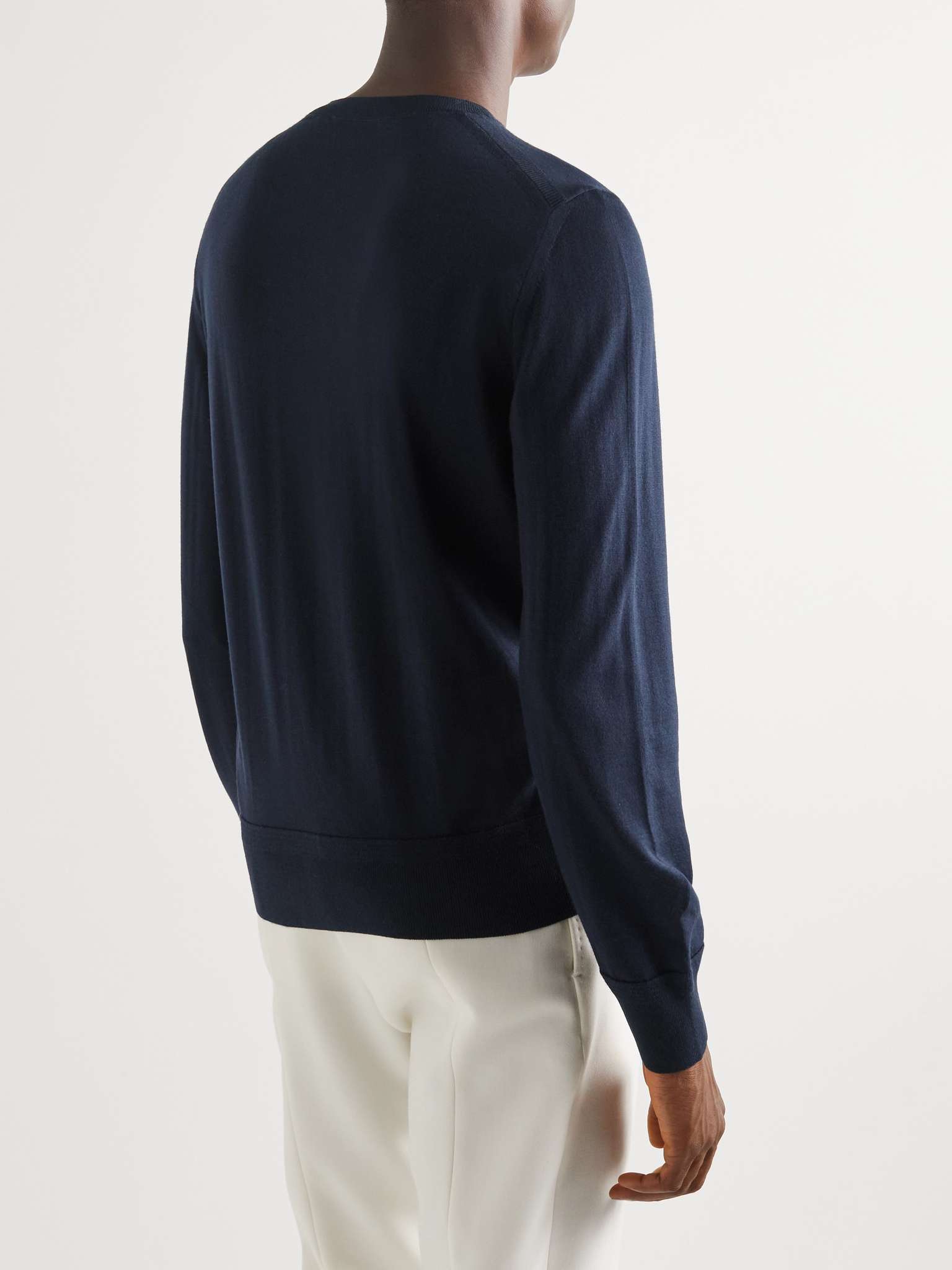 Navy Merino Wool Sweater | TOM FORD | MR PORTER