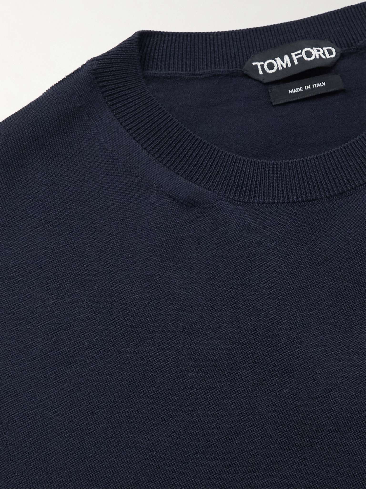 Navy Merino Wool Sweater | TOM FORD | MR PORTER