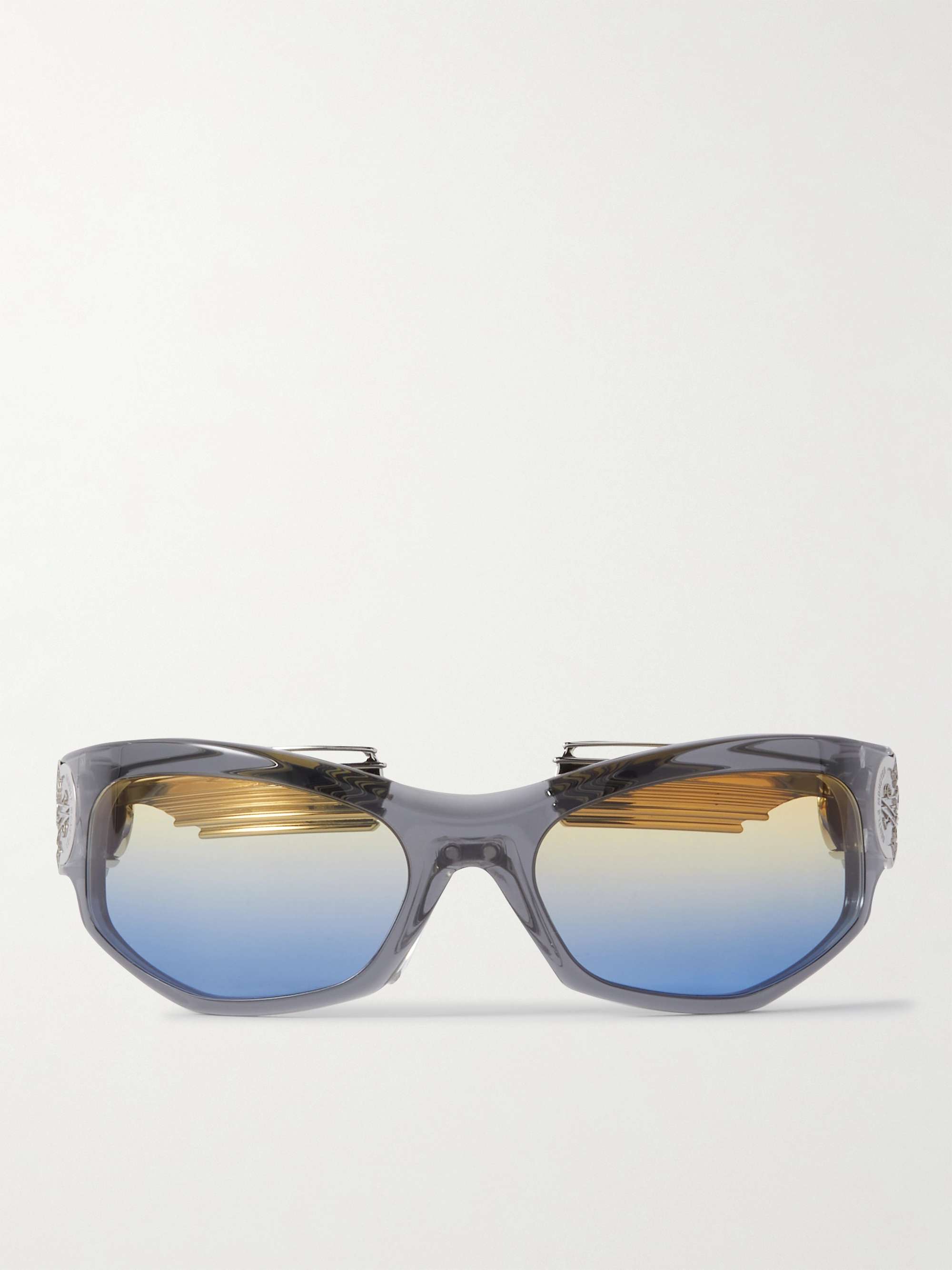 MONCLER GENIUS + Gentle Monster Round-Frame Silver-Tone and Acetate ...