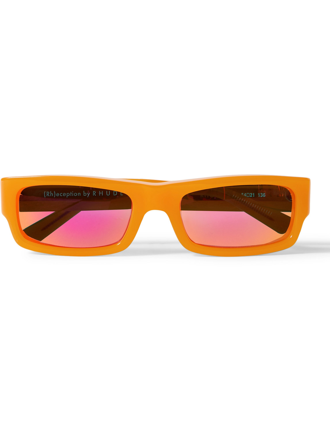 Rhude - Rhoyce Rectangular-Frame Acetate Sunglasses - Men - Orange ...