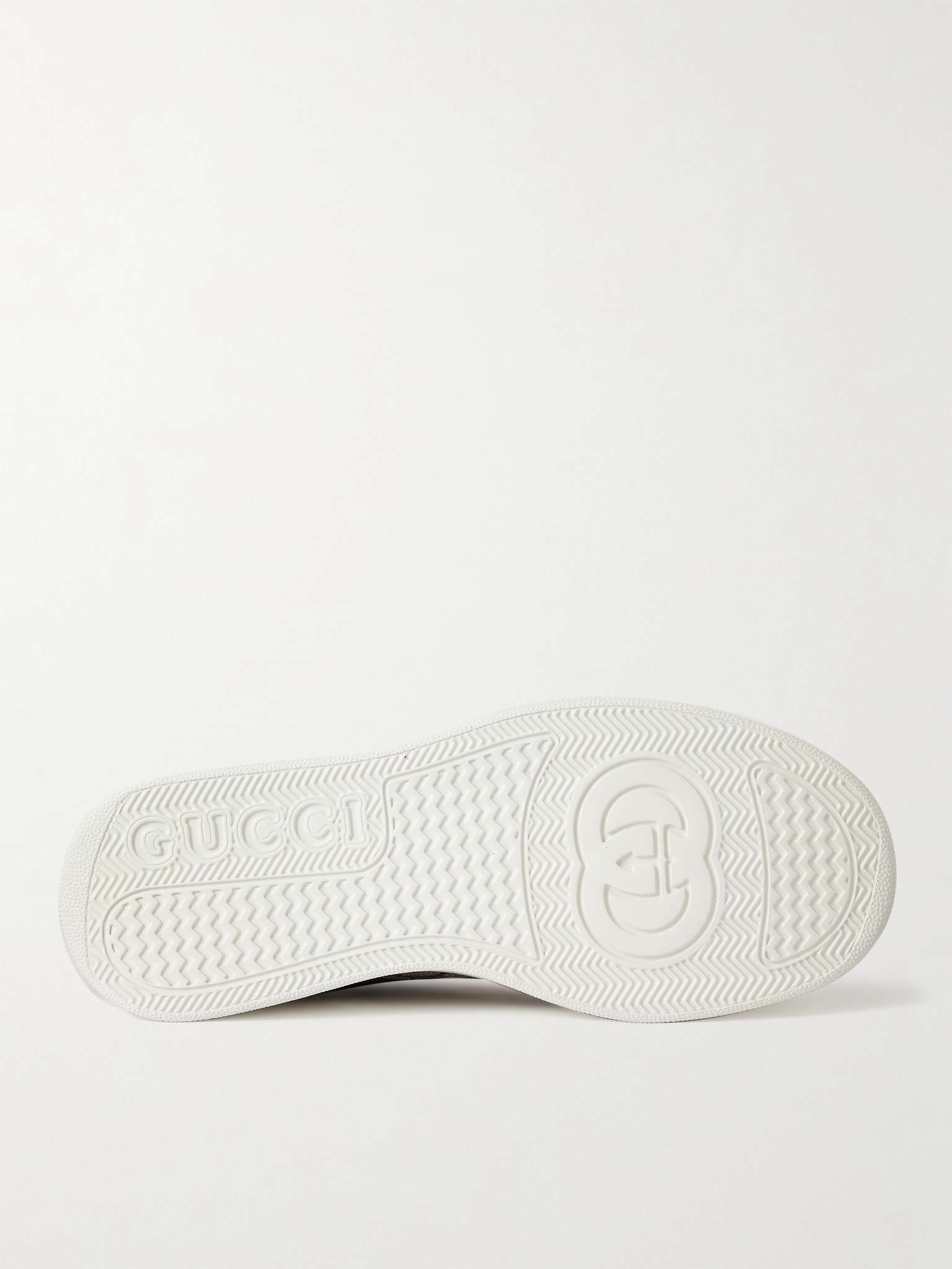 GUCCI Monogrammed Coated-Canvas and Leather Sneakers for Men | MR PORTER