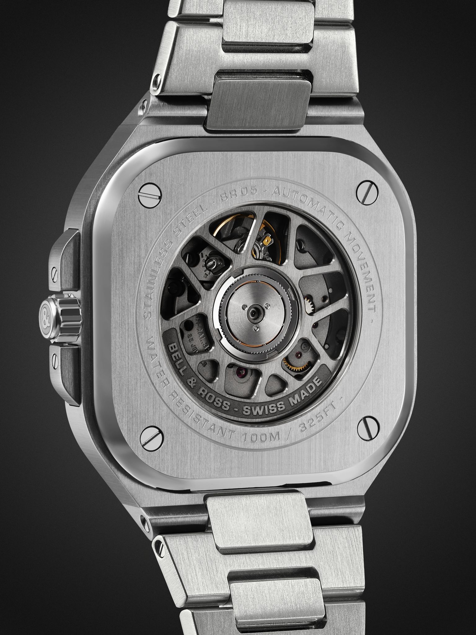 BELL & ROSS BR 05 GMT Automatic 41mm Stainless Steel Watch, Ref. No ...