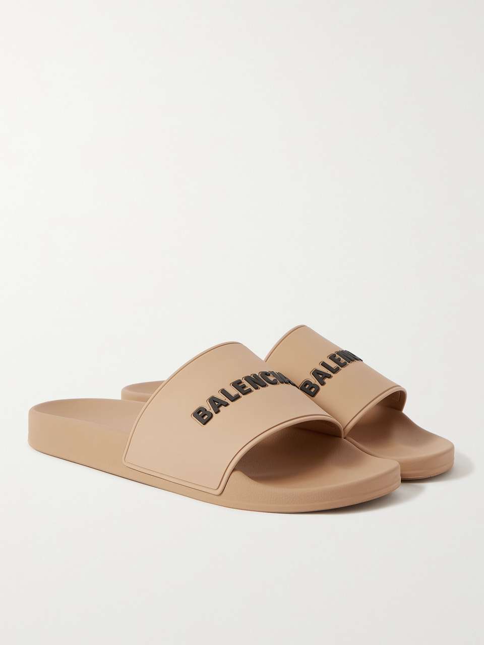 BALENCIAGA Logo-Detailed Rubber Slides for Men | MR PORTER