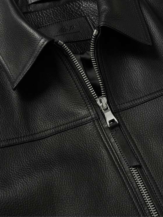 MR P. Full-Grain Leather Coach Jacket for Men | MR PORTER