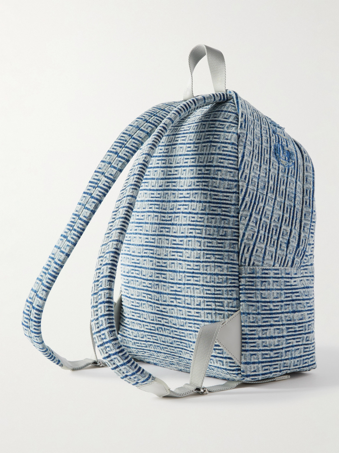 Givenchy Essential Logo-embossed Denim Backpack In Blue | ModeSens