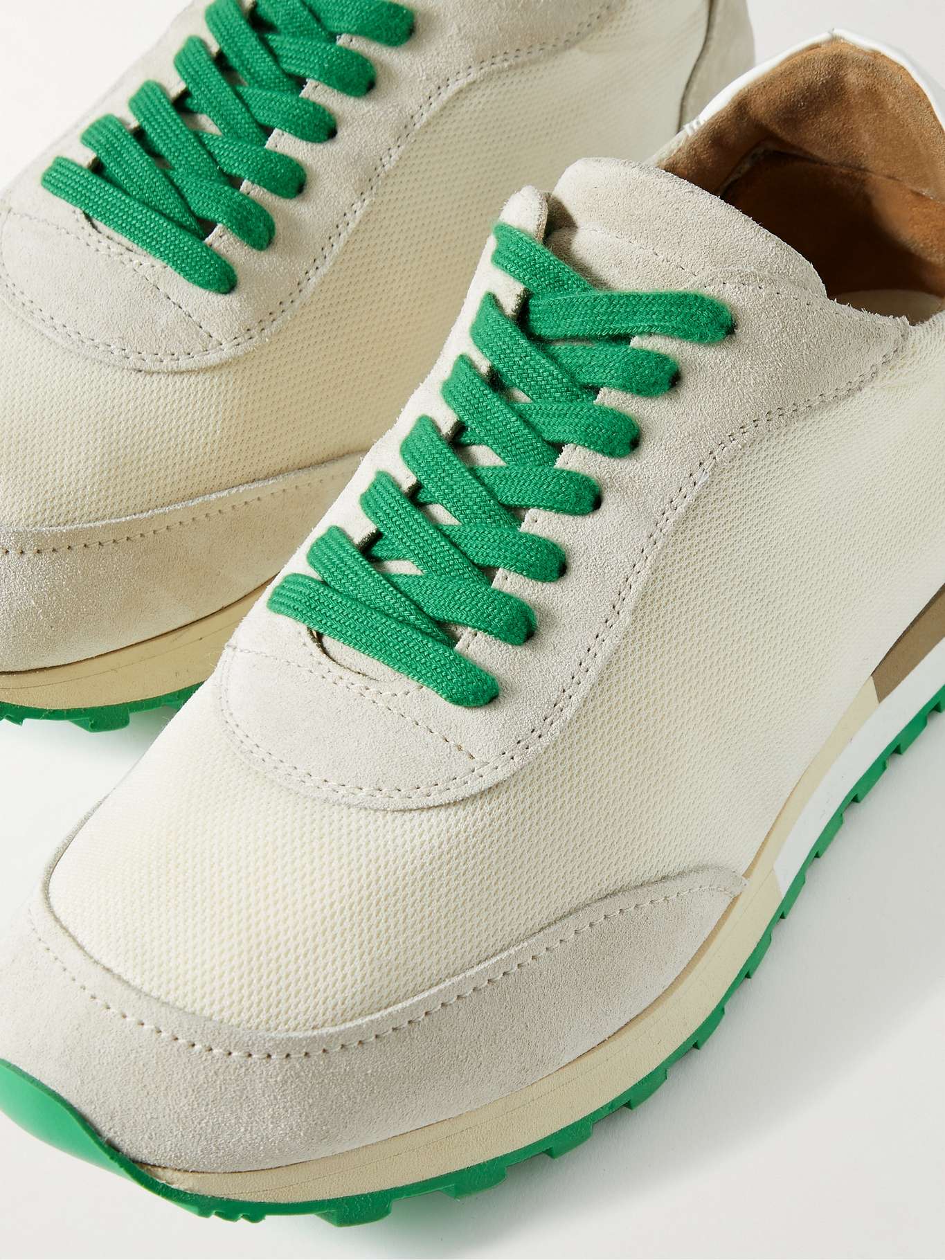 THE ROW Owen Suede-Trimmed Mesh Sneakers for Men | MR PORTER