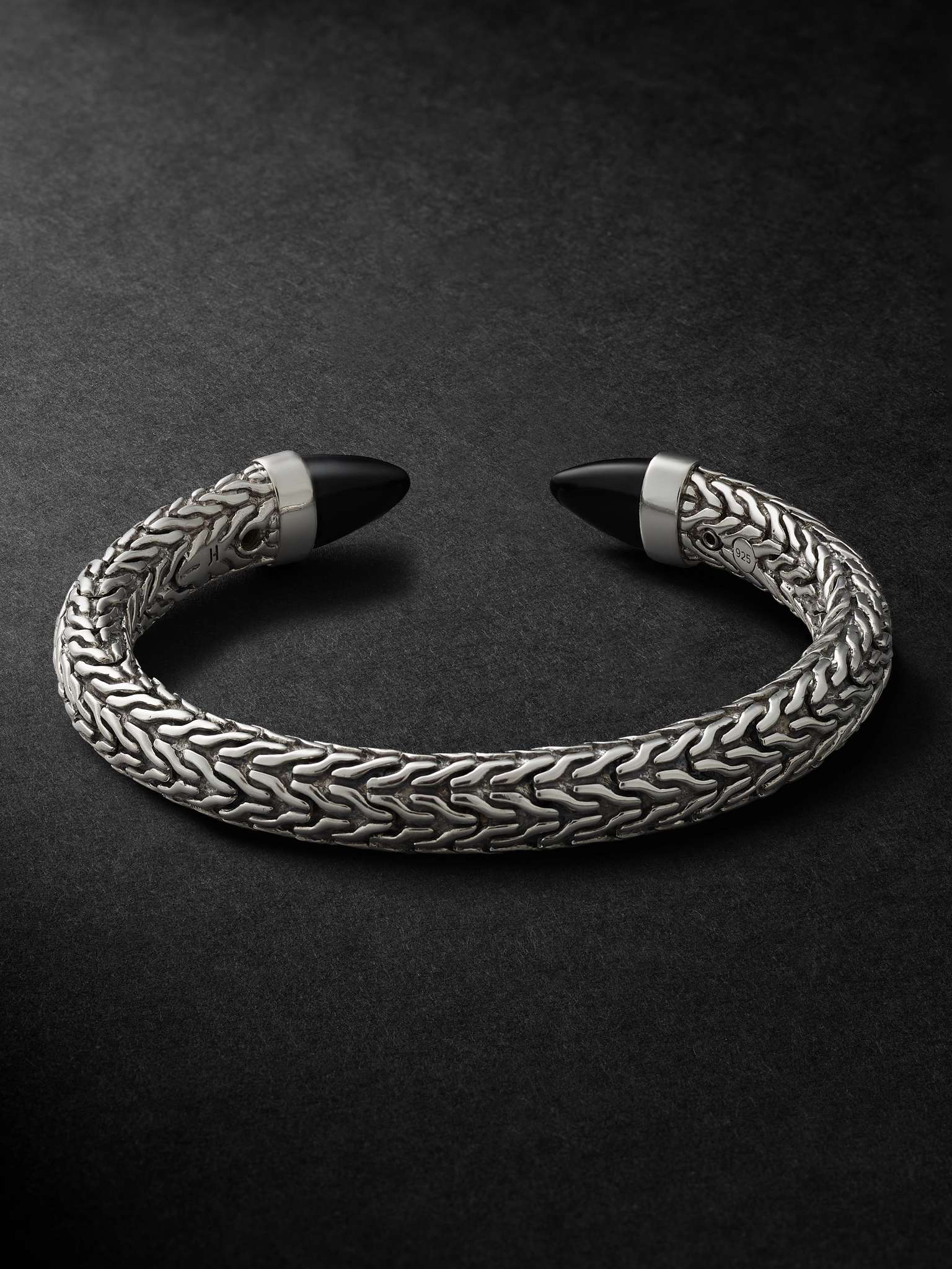 JOHN HARDY Spear 50 Flex Sterling Silver Onyx Cuff for Men | MR PORTER