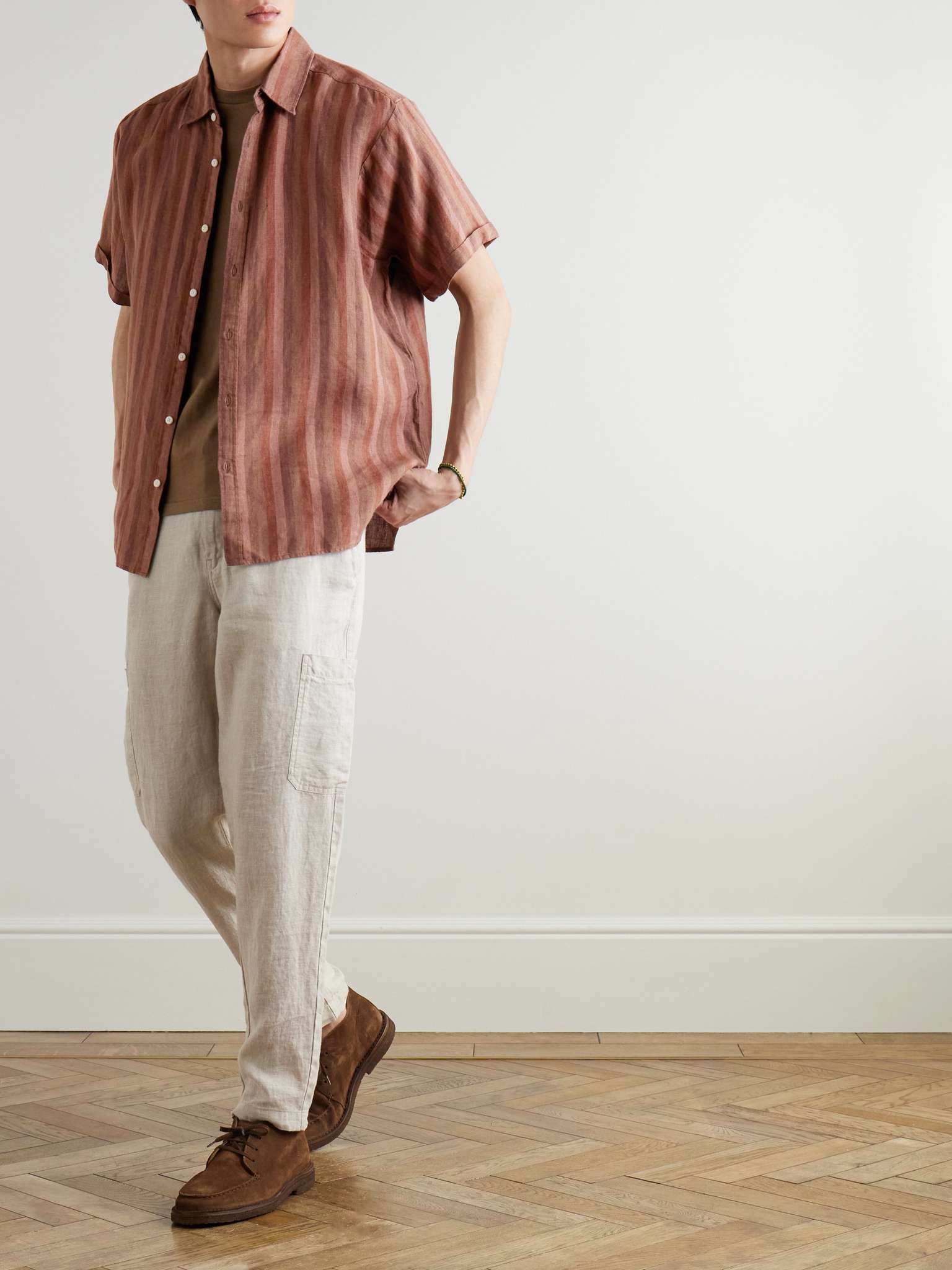 OLIVER SPENCER Garrison Striped Linen Shirt for Men | MR PORTER