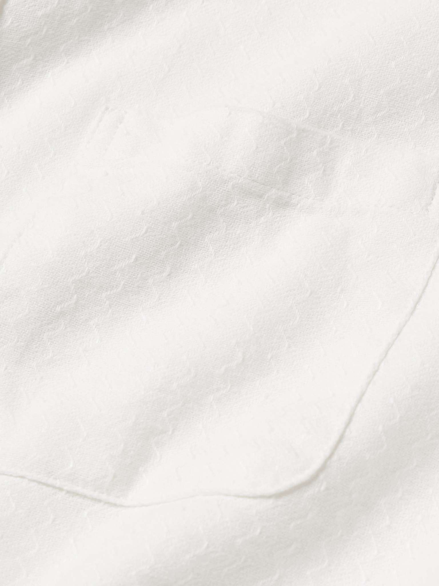 OLIVER SPENCER Lennon Grandad-Collar Linen and Cotton-Blend Jacquard ...