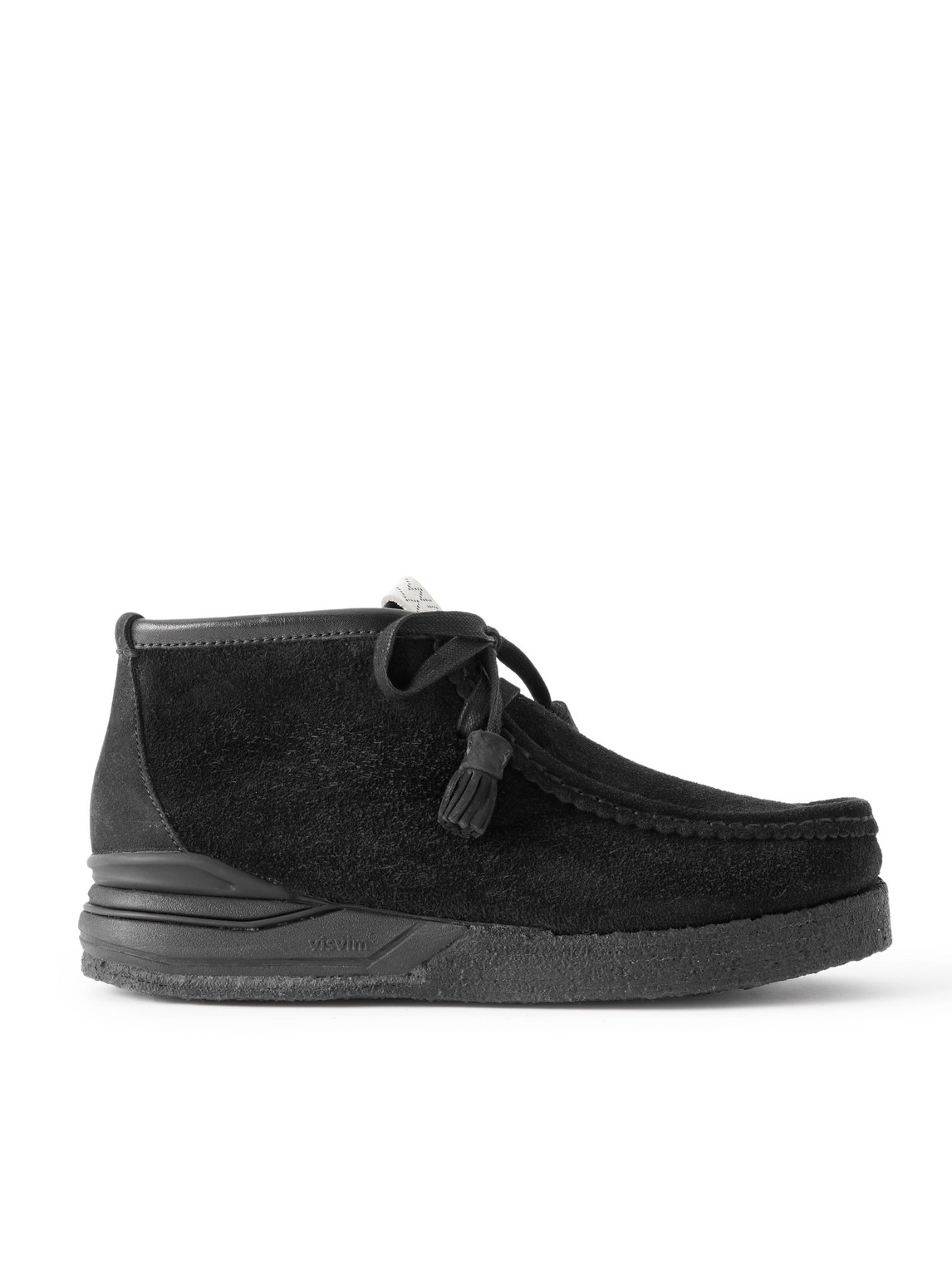 Visvim - Beuys Trekker-Folk Leather-Trimmed Suede Desert Boots ...