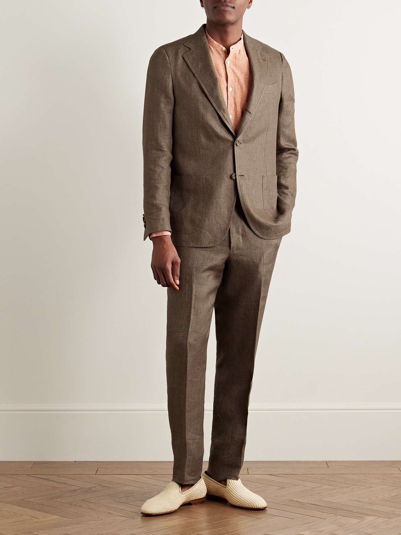 DE PETRILLO Posillipo Unstructured Linen Suit Jacket for Men | MR PORTER
