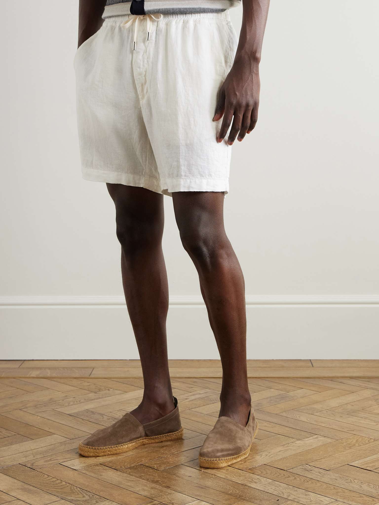 White Samuel Straight-Leg Linen Drawstring Shorts | ALTEA | MR PORTER