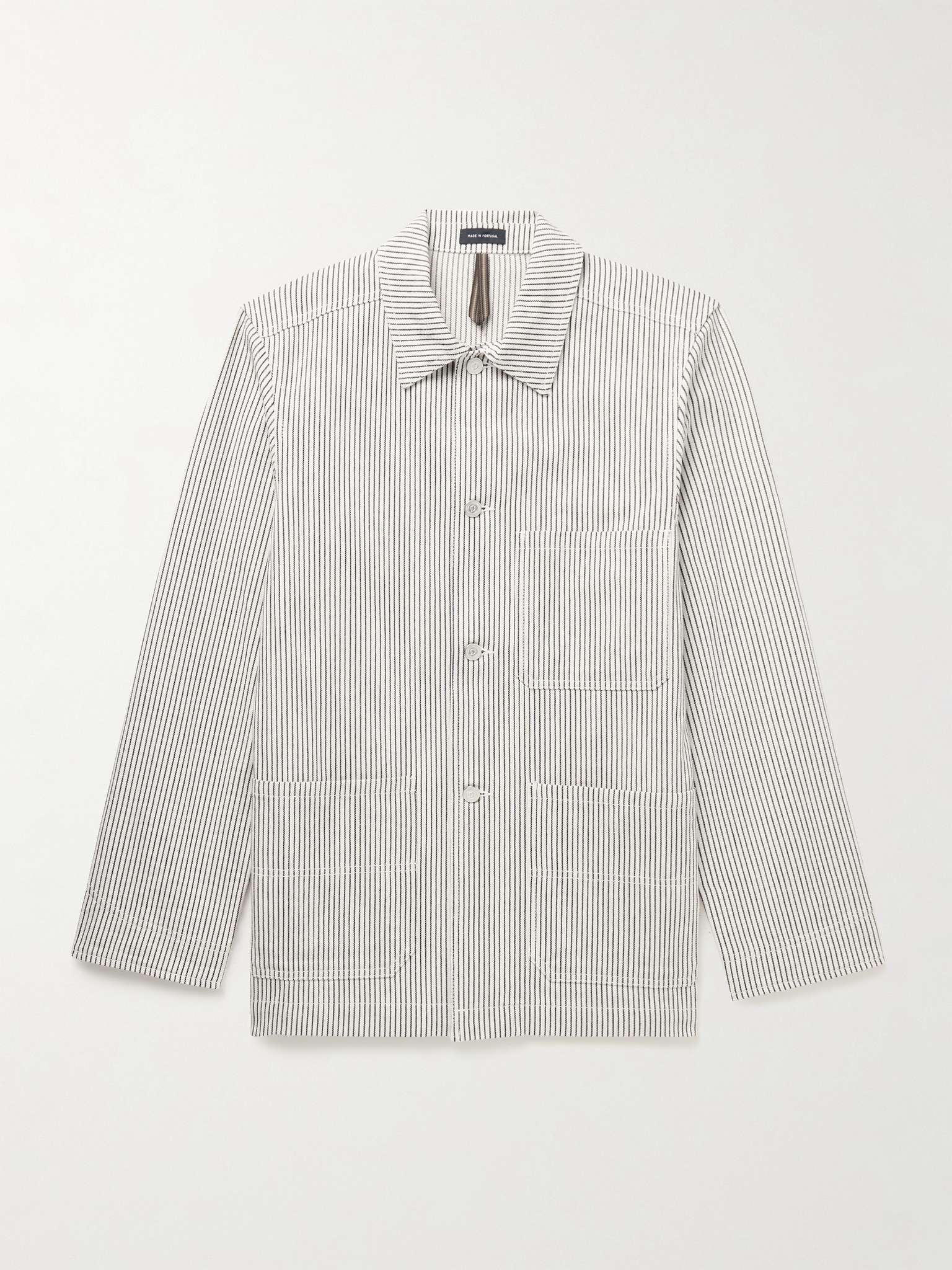 DRAKE'S Stoker Striped Cotton Overshirt for Men | MR PORTER