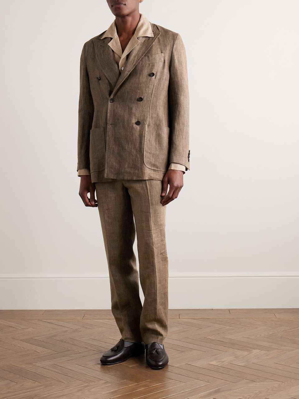 RUBINACCI Genny Slim-Fit Linen Suit Trousers for Men | MR PORTER
