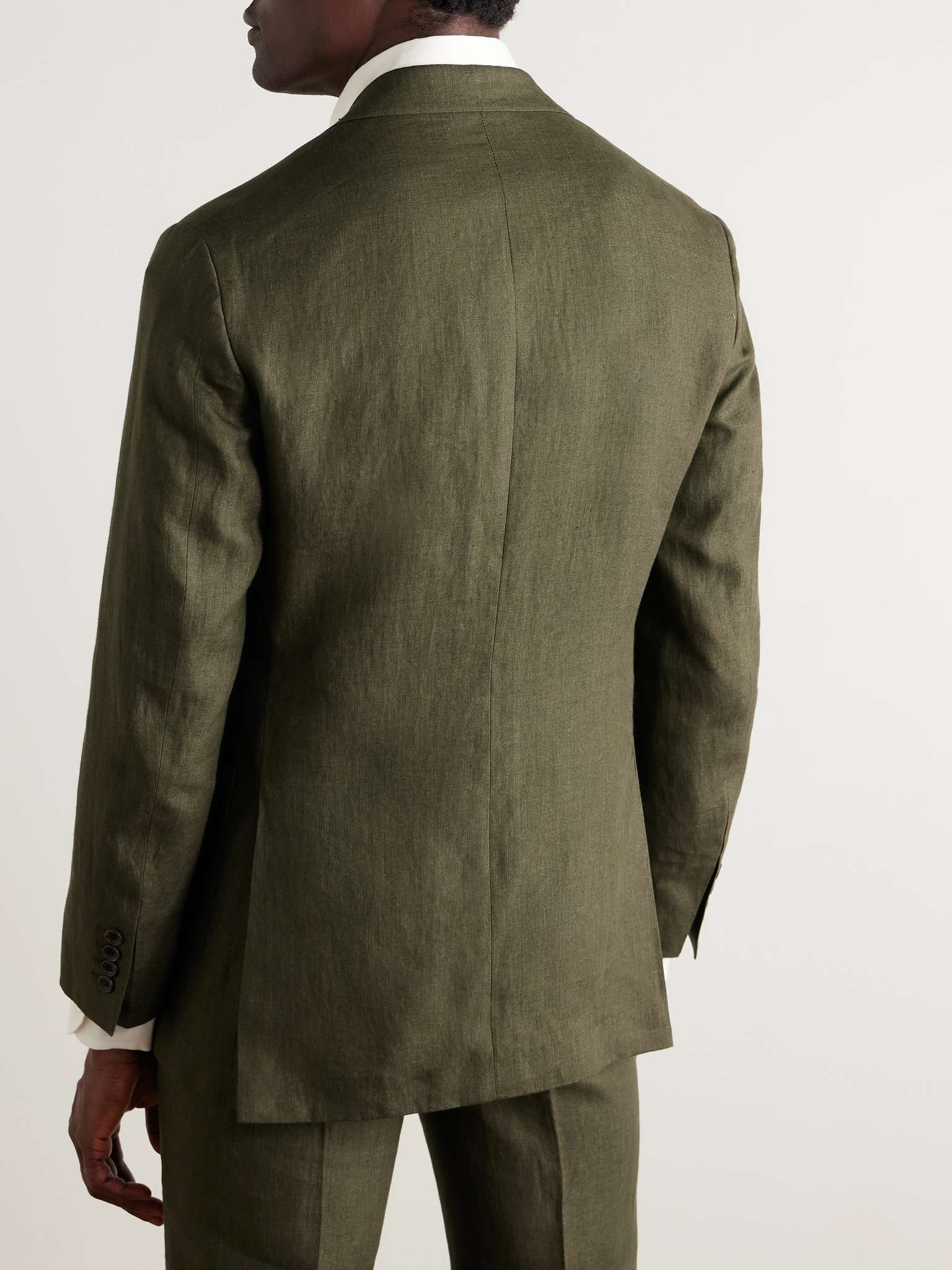 RICHARD JAMES Chapman Unstructured Slim-Fit Linen Suit Jacket for Men ...