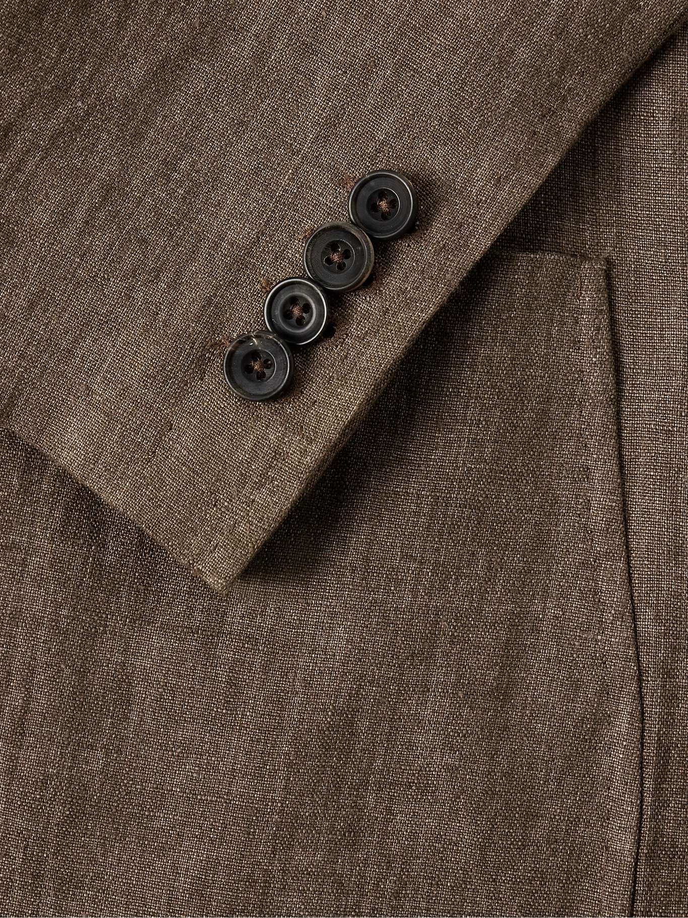 RUBINACCI Unstructured Double-Breasted Linen Suit Jacket for Men | MR ...