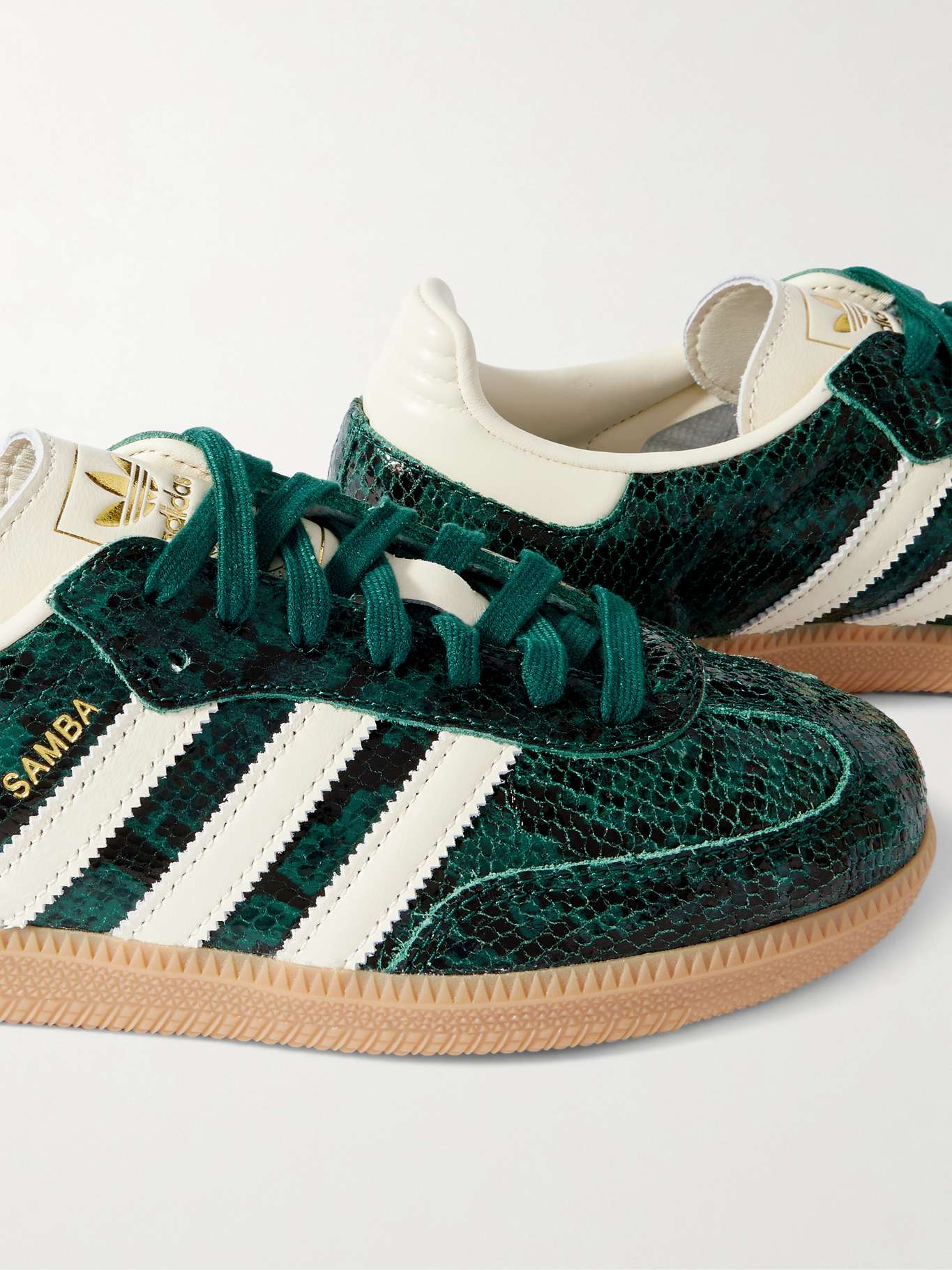 ADIDAS ORIGINALS Samba OG Leather-Trimmed Snake-Effect Sneakers for Men ...