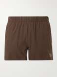 Brown Marka Liner 5" Mesh-Trimmed Recycled-Shell Running Shorts ...