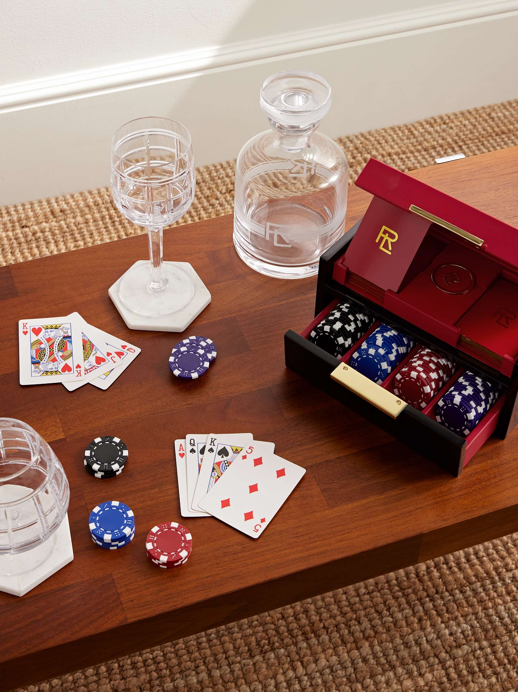 RALPH LAUREN HOME Sutton Walnut and Carbon Fibre Poker Set for Men | MR ...