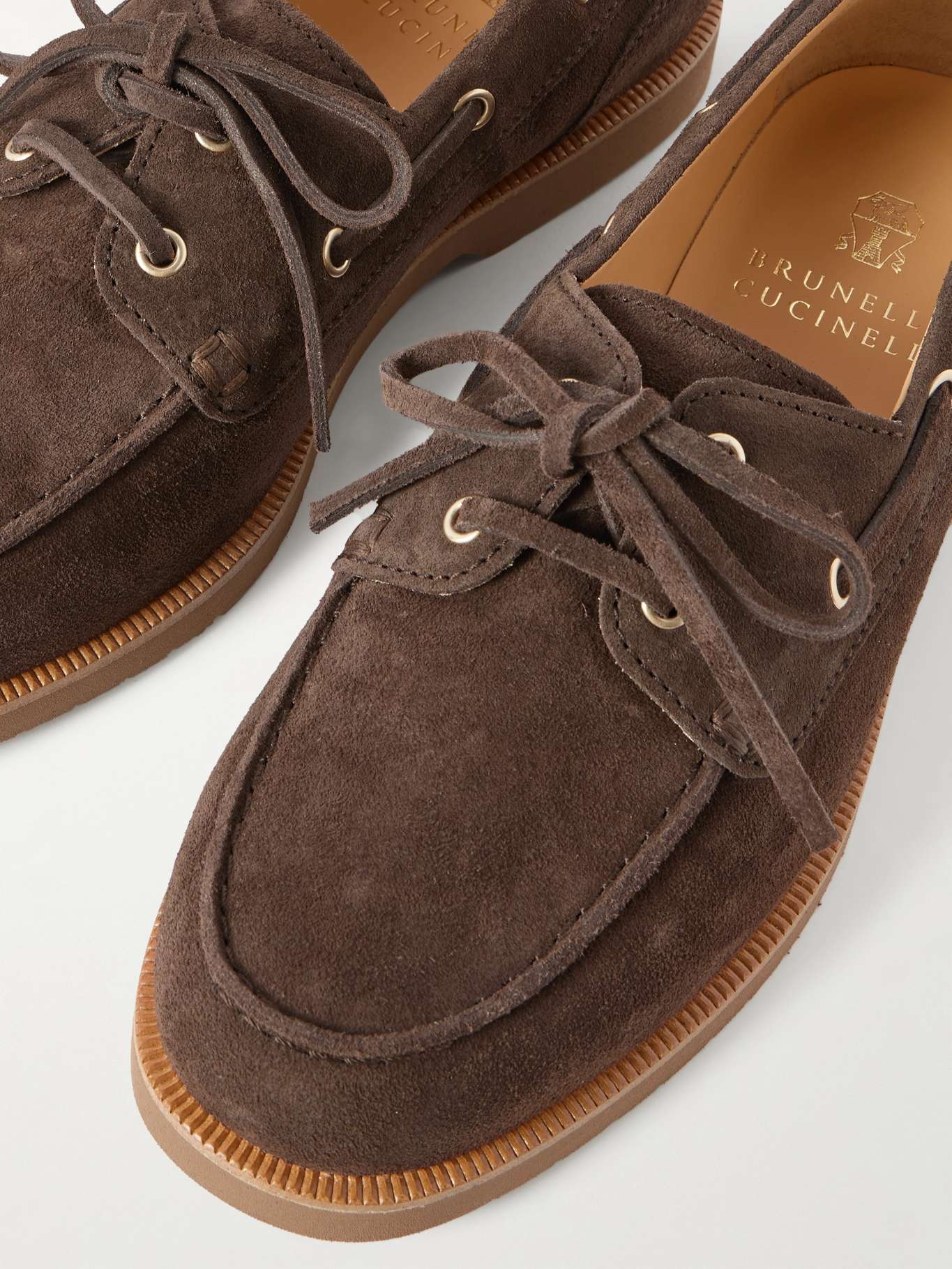BRUNELLO CUCINELLI Suede Boat Shoes for Men | MR PORTER