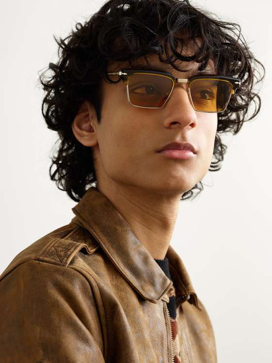 Brown Alin D-Frame Silver and Gold-Tone and Acetate Sunglasses ...