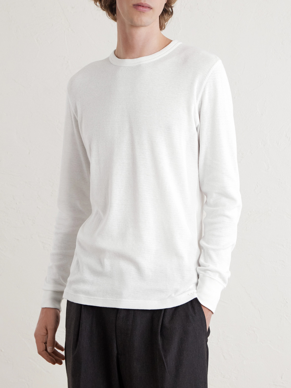 Visvim - Sublig Thermal Cotton and Cashmere-Blend T-Shirt - Curated ...