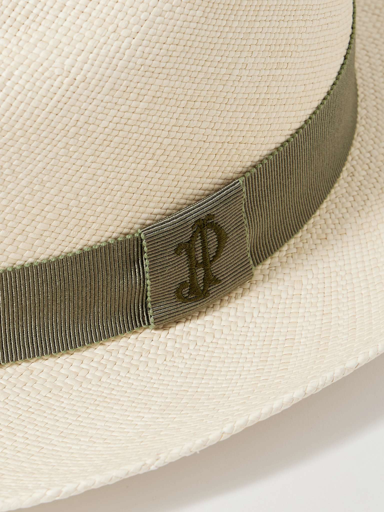 PURDEY Logo-Embroidered Grosgrain-Trimmed Straw Panama Hat for Men | MR ...