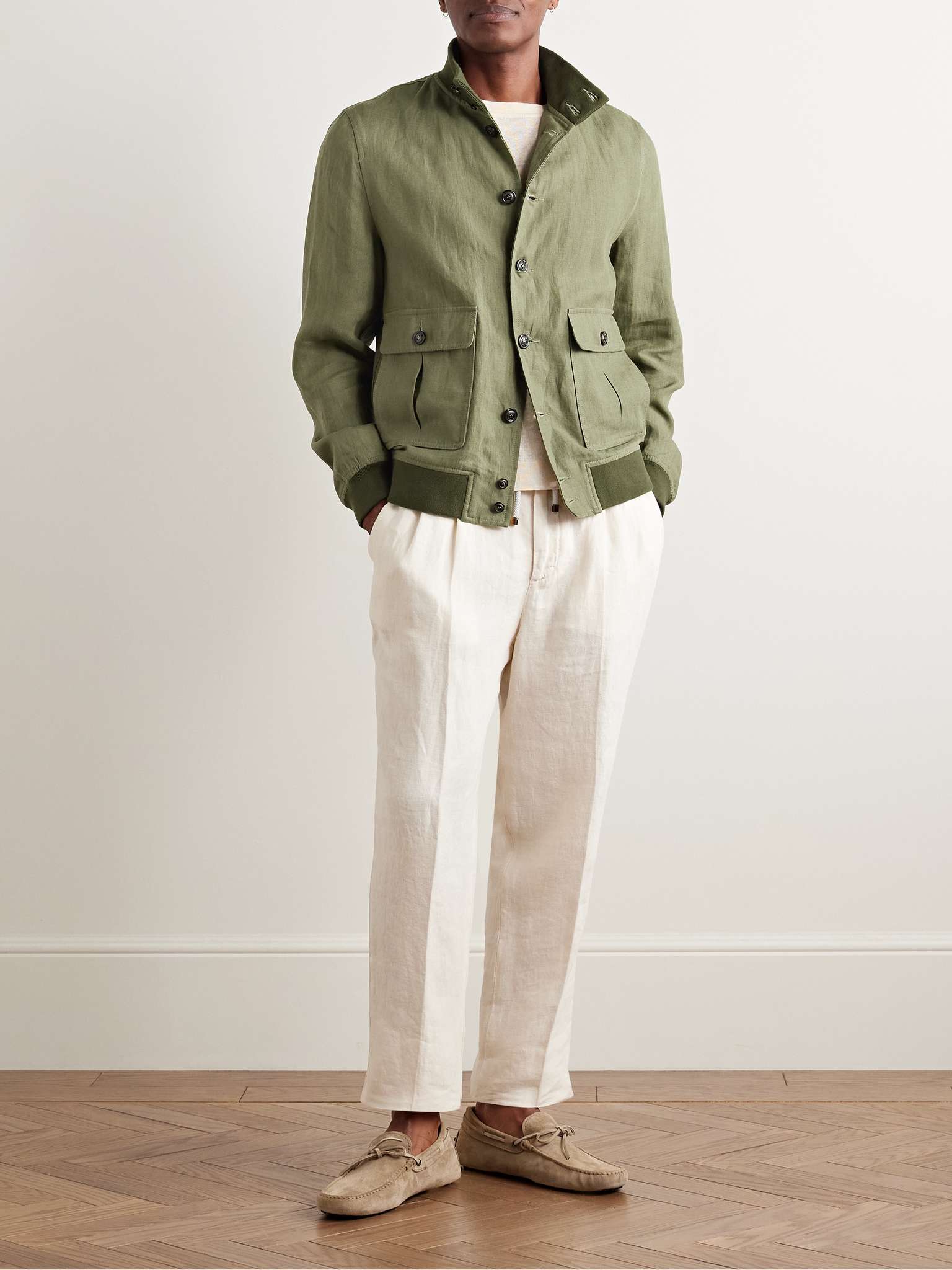 VALSTAR Valstarino Linen Bomber Jacket for Men | MR PORTER