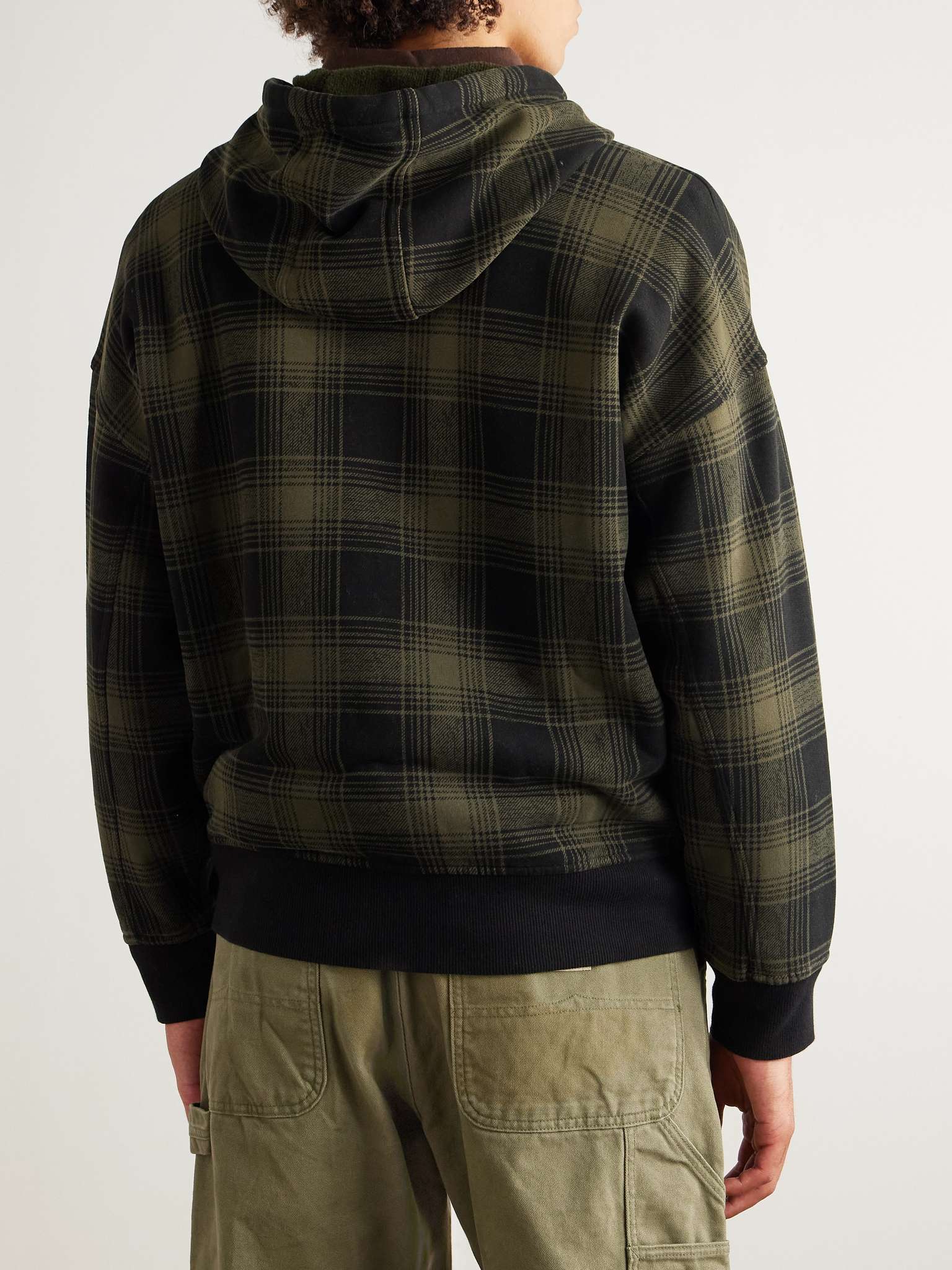 POLO RALPH LAUREN Checked Cotton-Blend Jersey Zip-Up Hoodie for Men ...